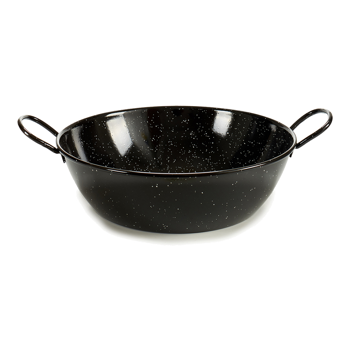 Order La Dehesa Black Deep Enameled Steel Frying Pan 45 cm Now! | Jomla.ae