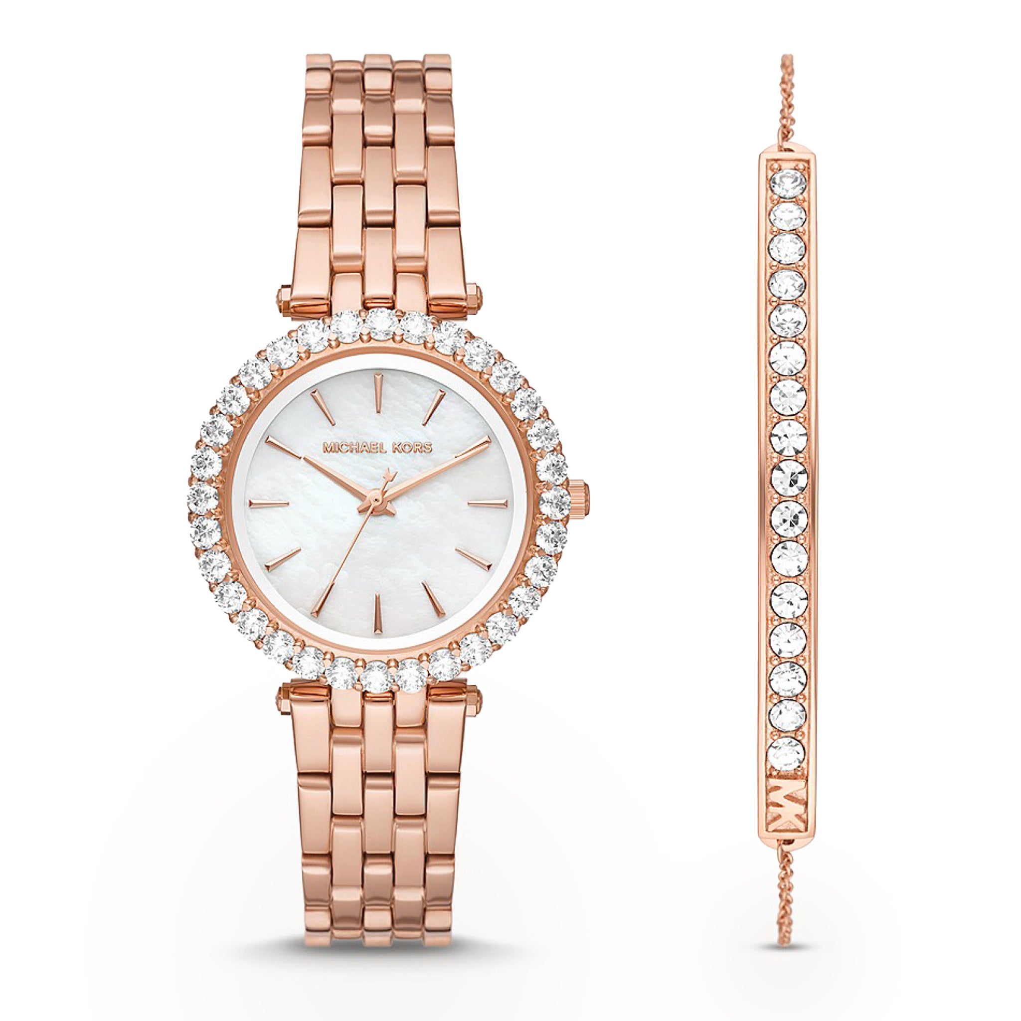 Order Michael Kors Darci Three-Hand Rose Gold-Tone Stainless Steel ...