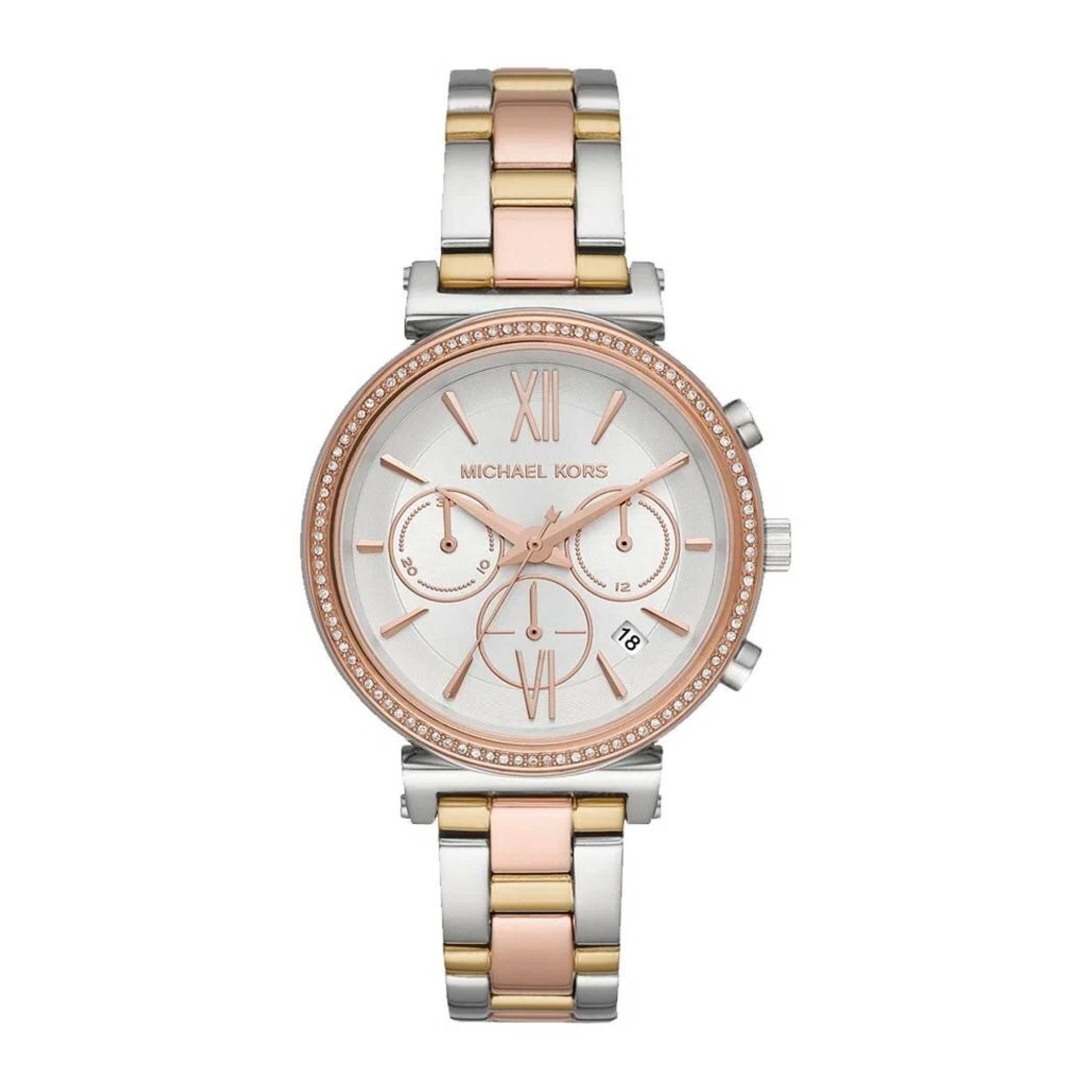 Order Michael Kors Women's Stainless Steel Analog White Dial Watch ...
