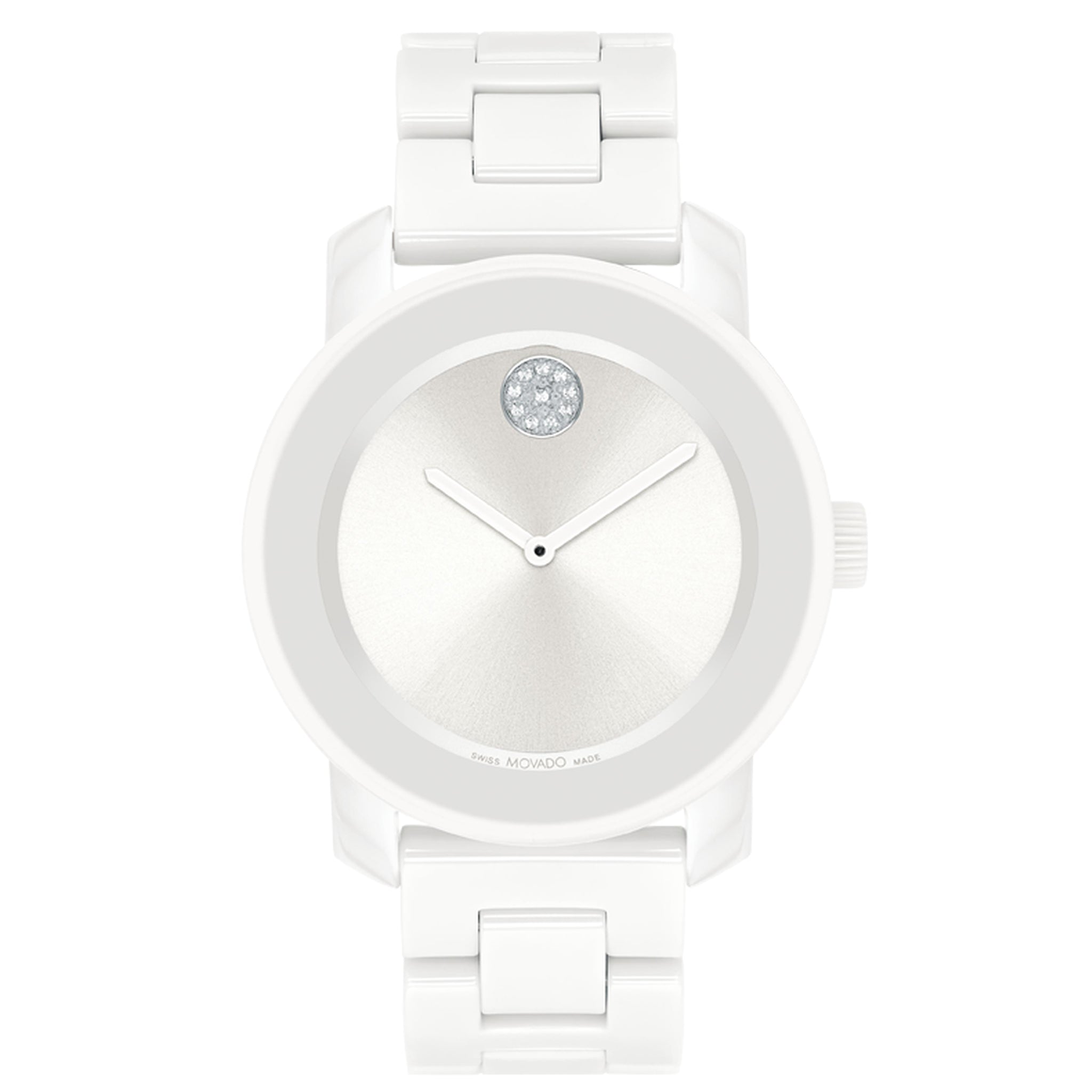 Order Movado 3600802 Women's Bold White Ceramic Steel Case And Link ...