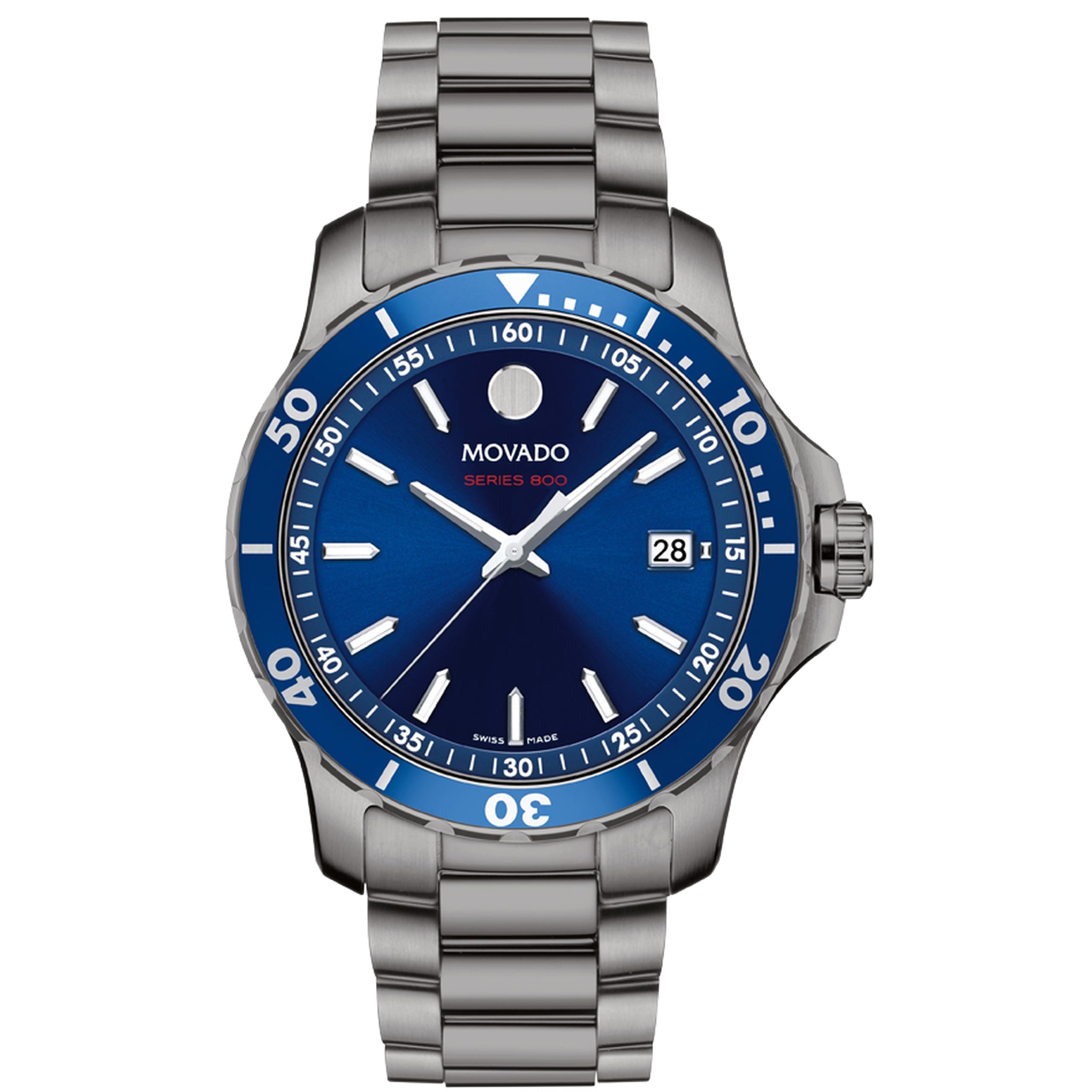 Order Movado Series 800 Grey Pvd Stainless Steel Case With Blue ...