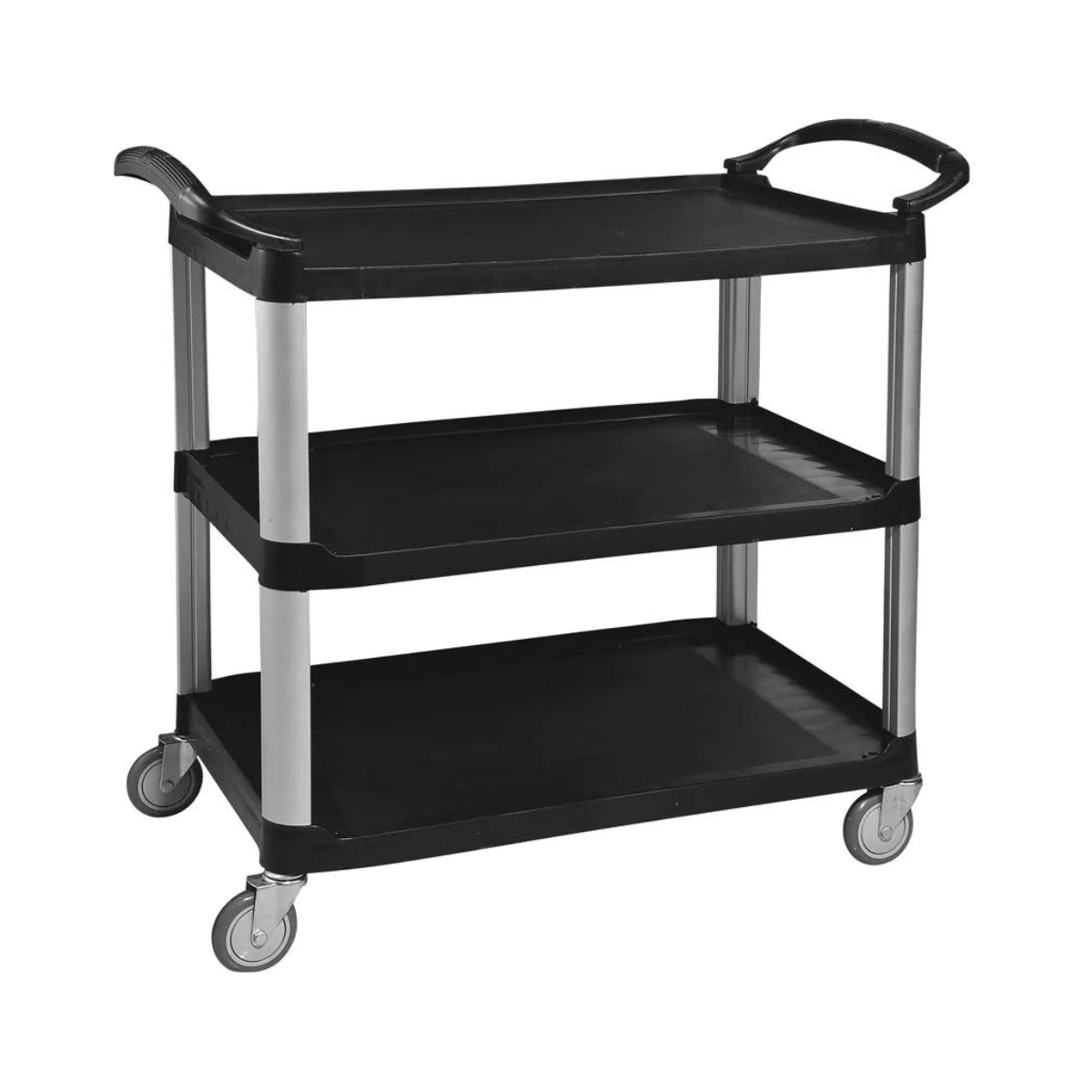 Order Plastic Service Cart with out Panel 120 kg Black Silver Plastic ...