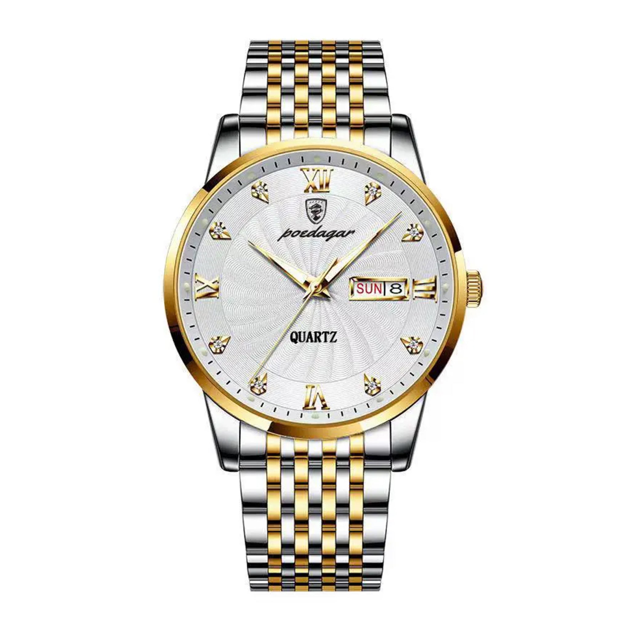 Poedagar Men's Analog Quartz Stainless Steel Band Wristwatch ...