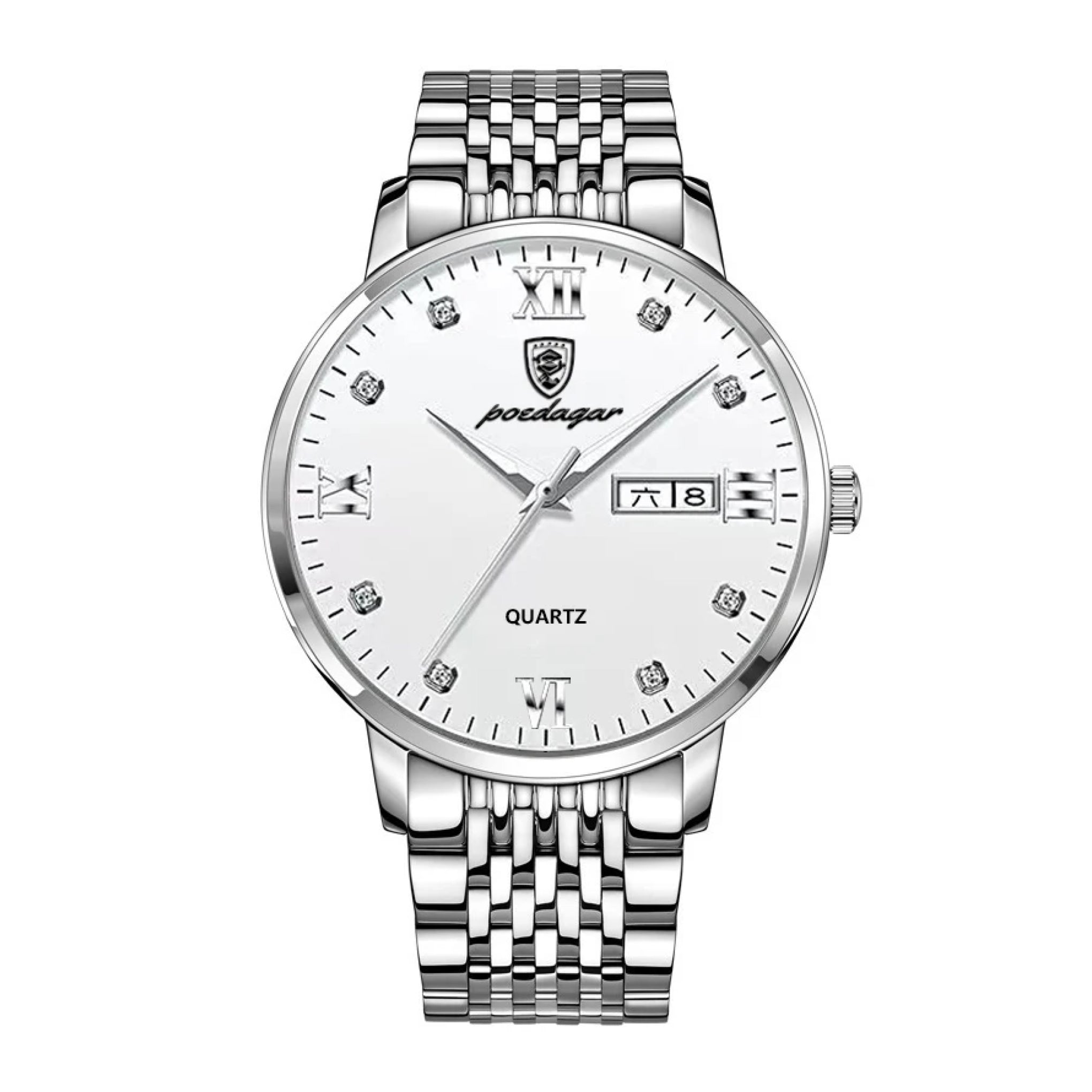 Order Poedagar Men's Classic Stainless Steel Fashion Analog Quartz ...