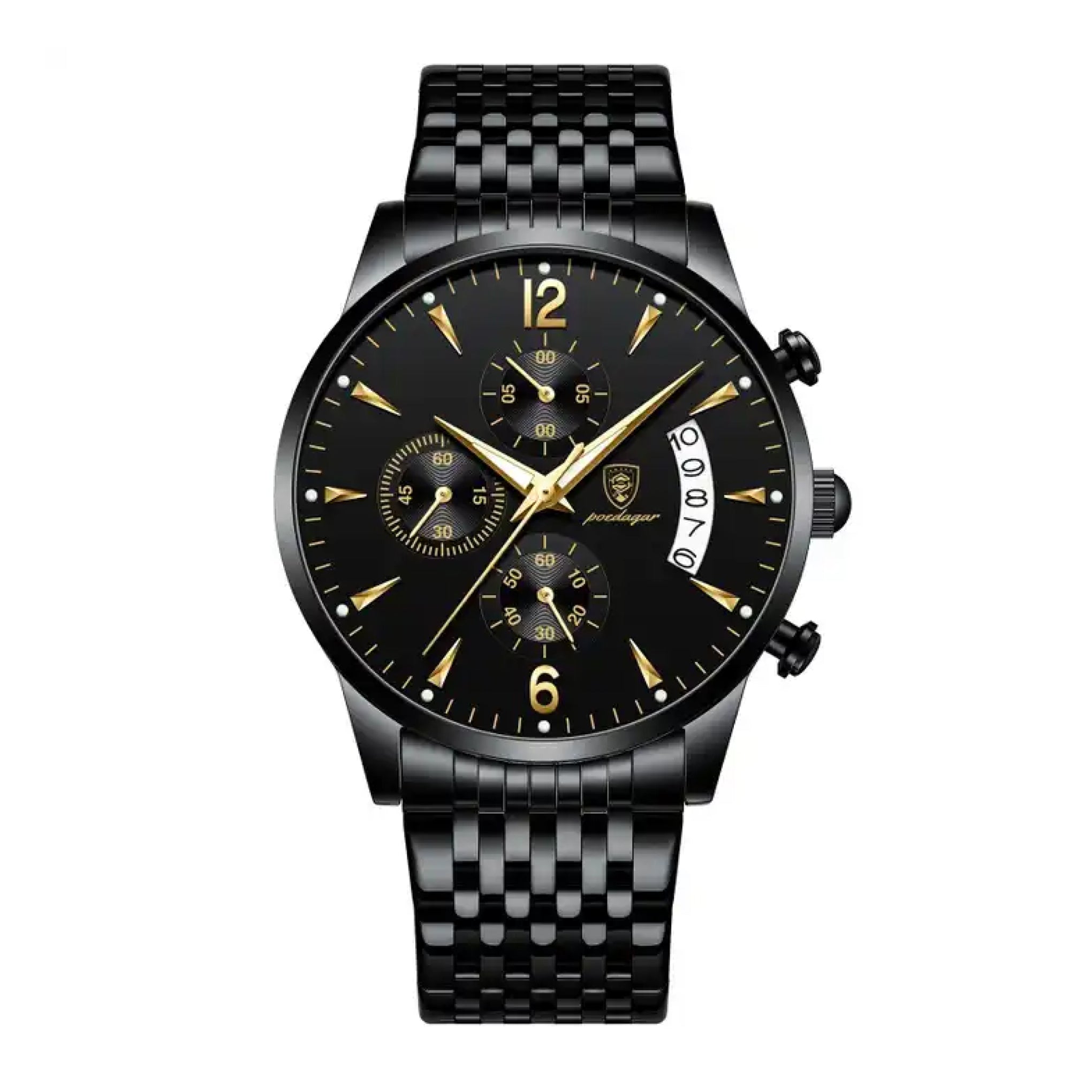 Order Poedagar Men's Quartz Black Dial Waterproofing Date Display Watch ...