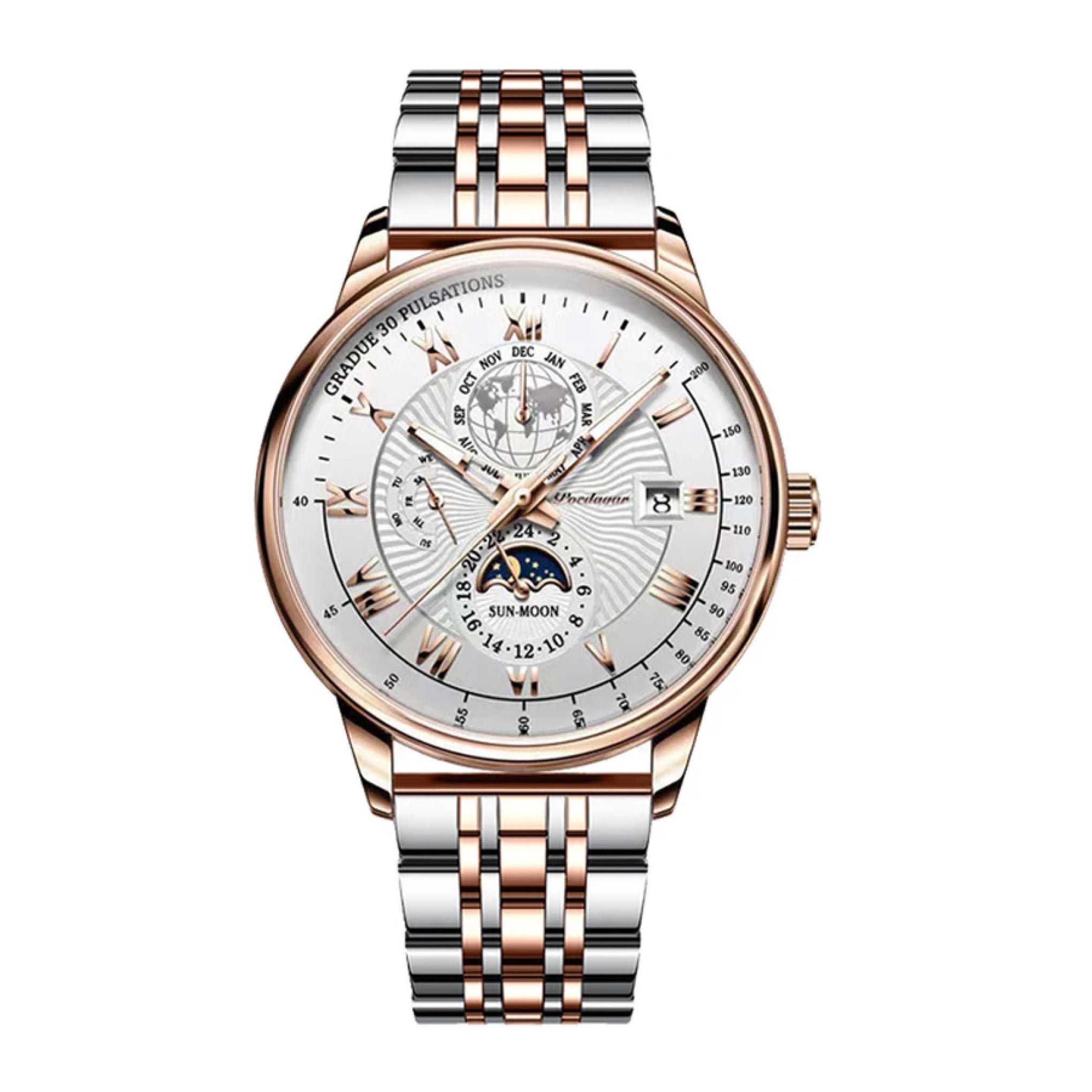 Order Poedagar Men's Stainless Steel Analog Quartz Sport Luminous Watch ...