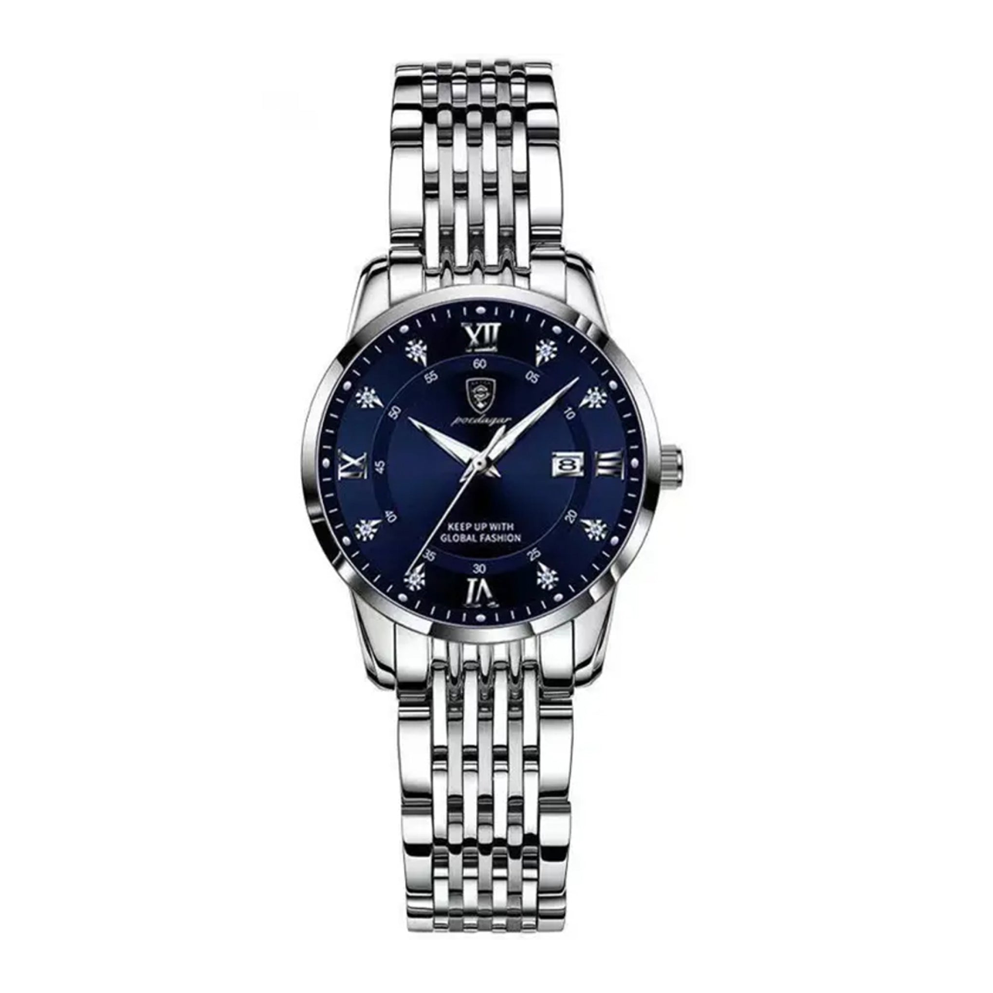 Order Poedagar Women's Analog Quartz Stainless Steel Blue Dial Watch ...