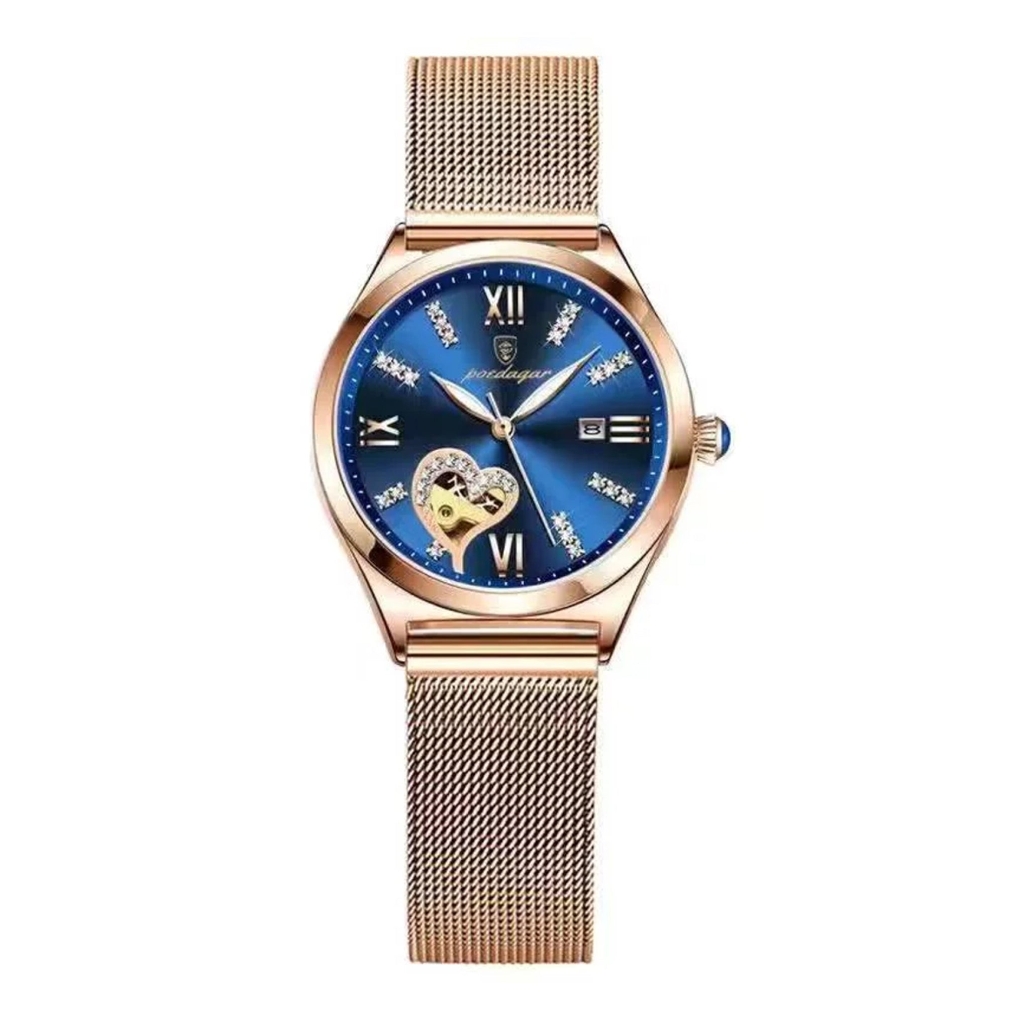Order Poedagar Women's Rose Gold Stainless Stain Steel Mesh Quartz ...