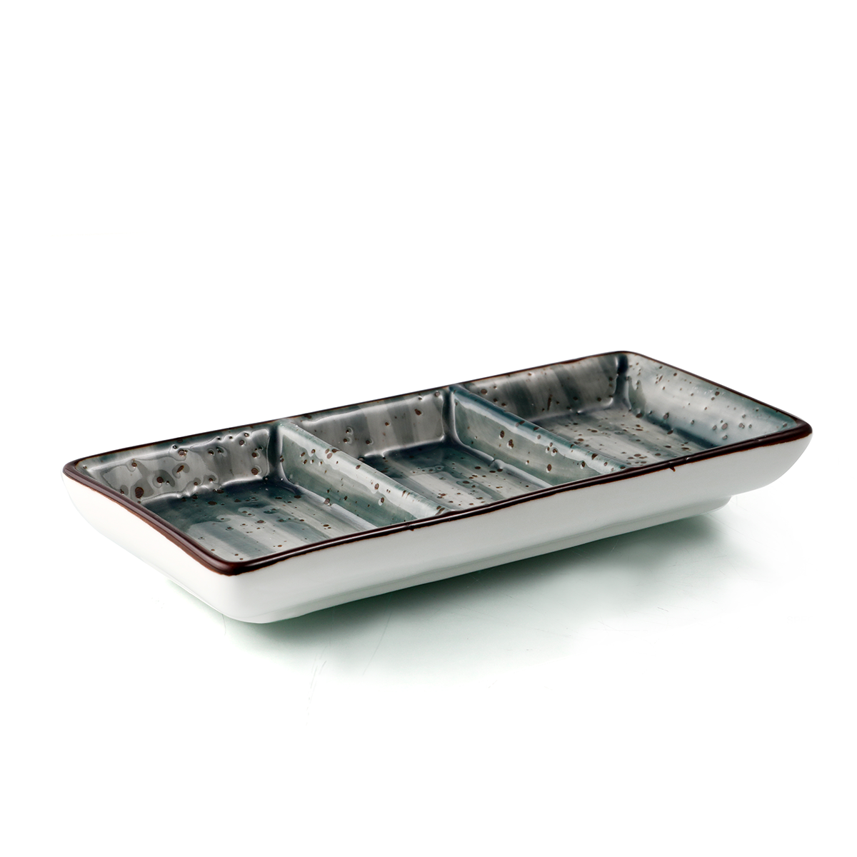 Order Porceletta Green Color Glazed Porcelain Rectangular Compartment ...