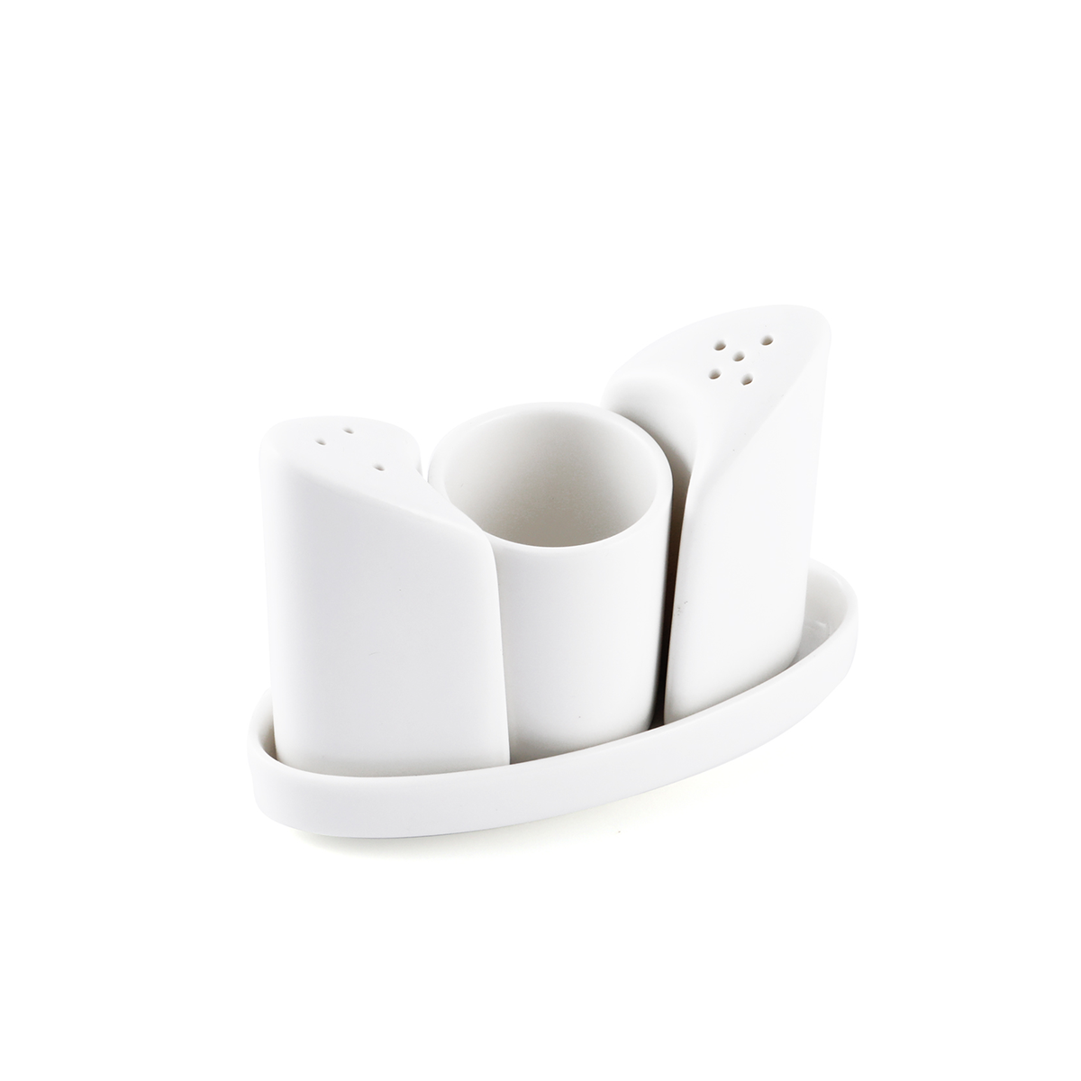 Porceletta Ivory Porcelain Condiment Set 4 Pieces | Jomla.ae