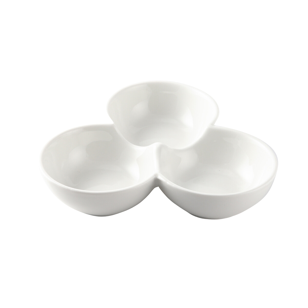 Porceletta Ivory Porcelain Divided Mezza Bowl 8" | Jomla.ae