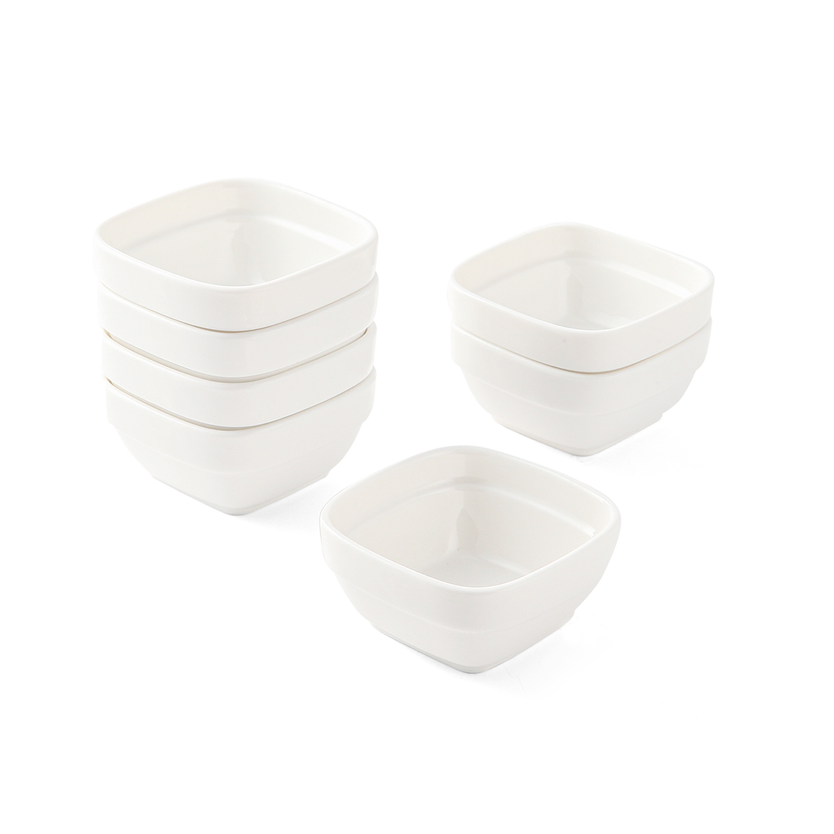 Order Porceletta Ivory Porcelain Square Stackable Mezza Bowl Now ...