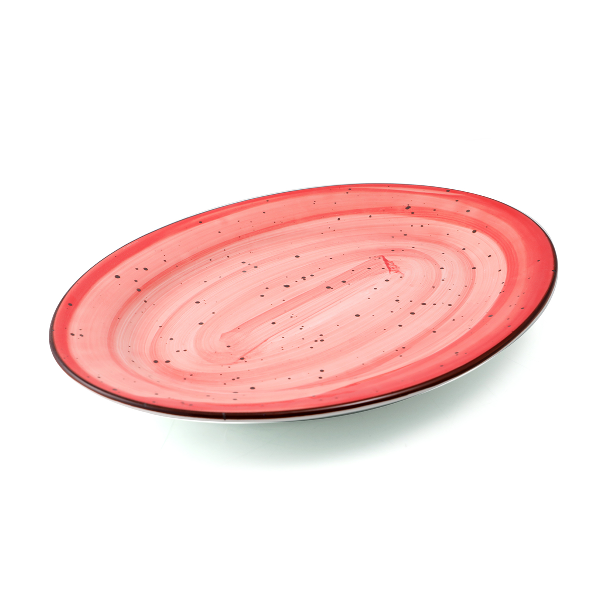 Order Porceletta Red Color Glazed Porcelain red Oval Plate 35 cm / 14 ...