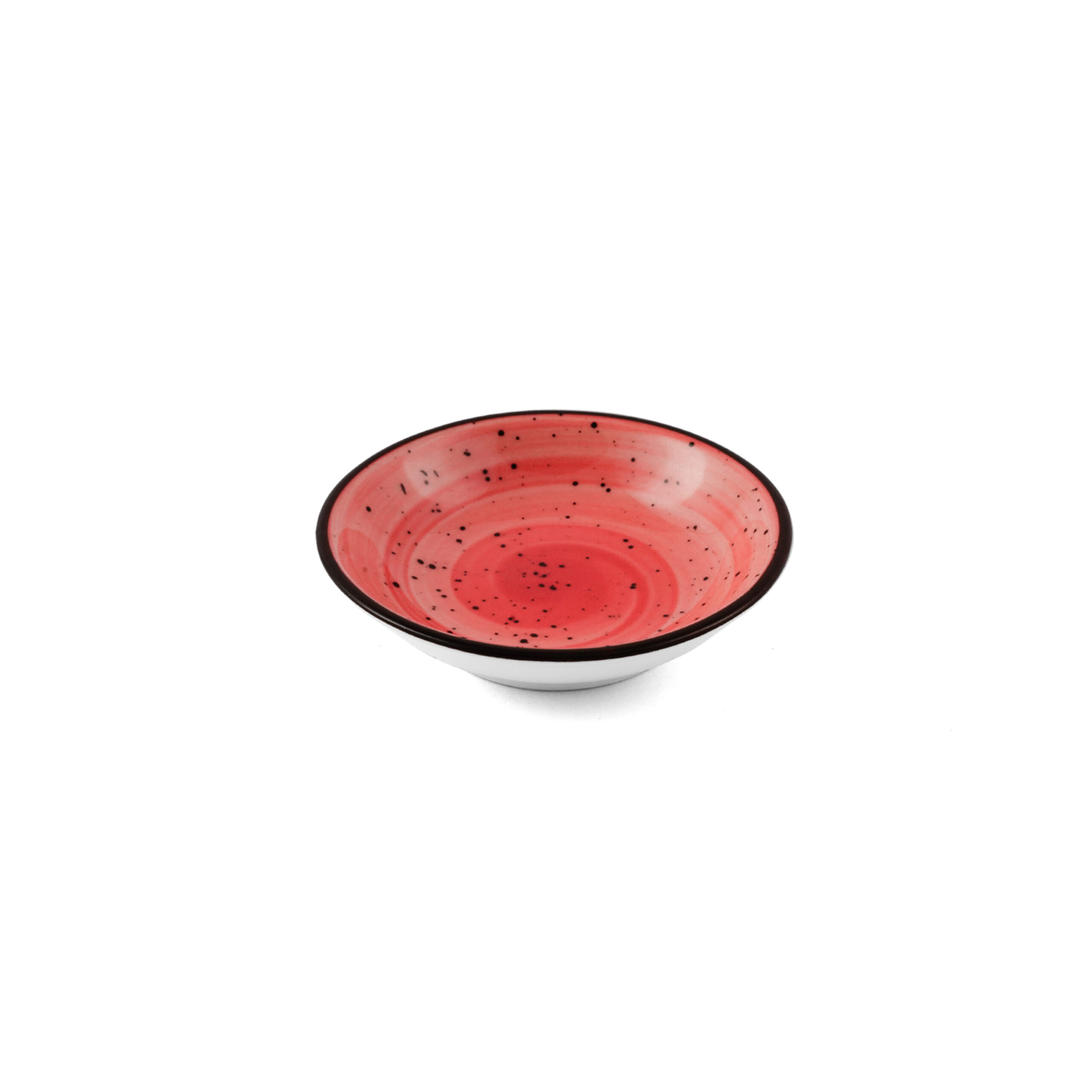 Porceletta Red Color Glazed Porcelain9.75 cm Sauce Dish | Jomla.ae