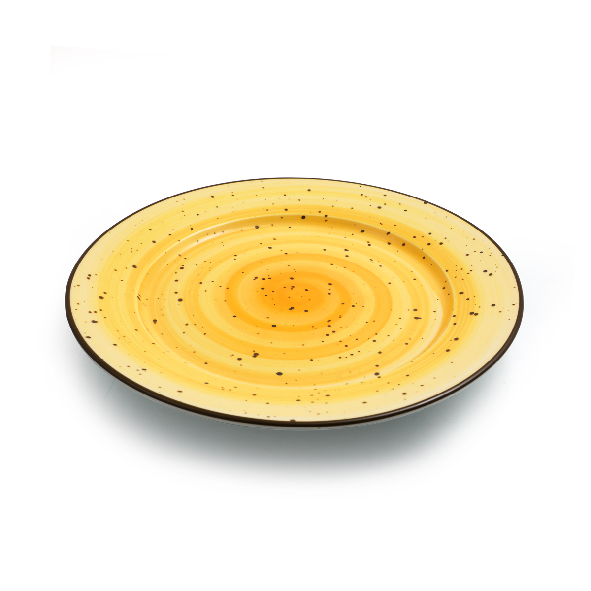 Order Porceletta Yellow Color Glazed Porcelain Flat Plate 18 cm / 7 ...