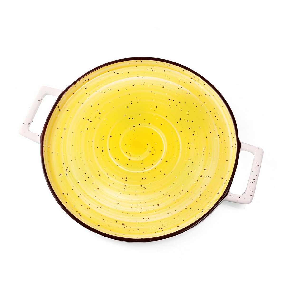 Order Porceletta Yellow Color Glazed Porcelain Yellow Pizza Plate 32 cm ...