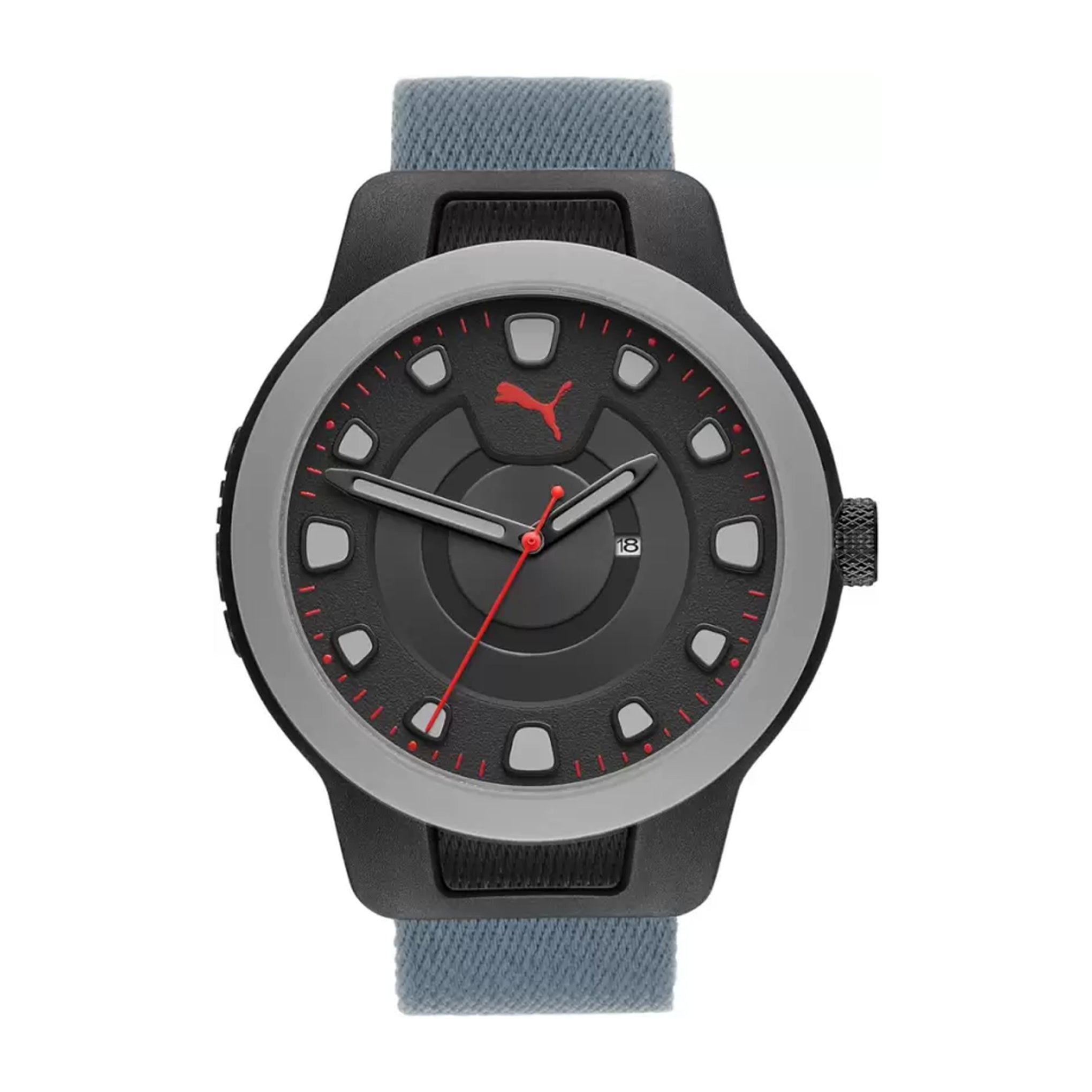 Order Puma Reset V1 Analog Quartz Watch For Men With Grey Nylon Band ...