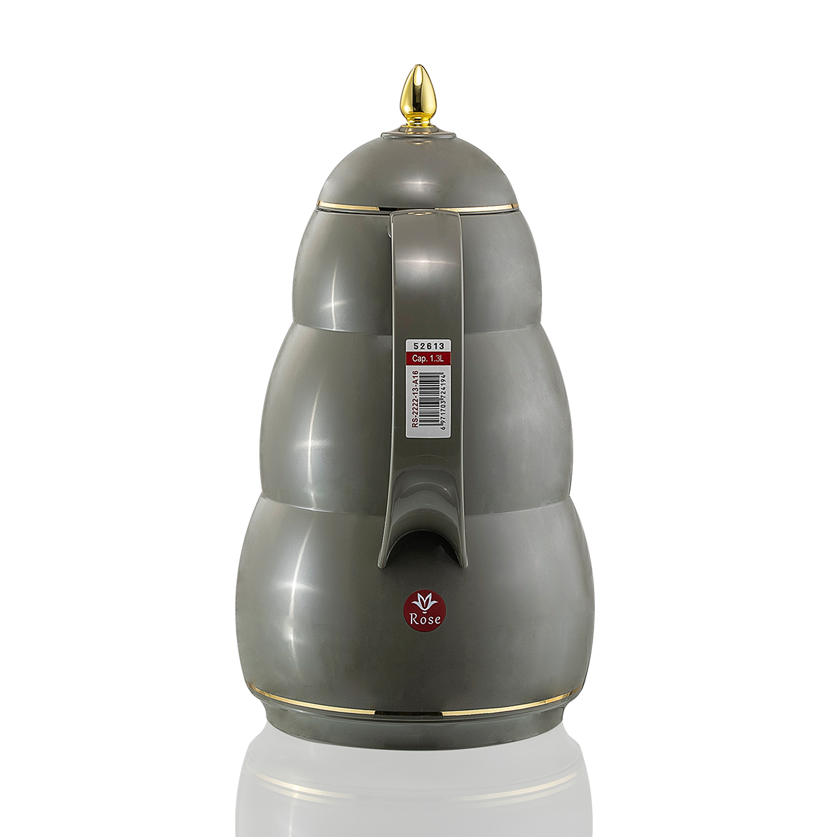 Order Rose Grey Tea Vacuum Flask 1.3 Liter RS-2222 Grey Now! | Jomla.ae