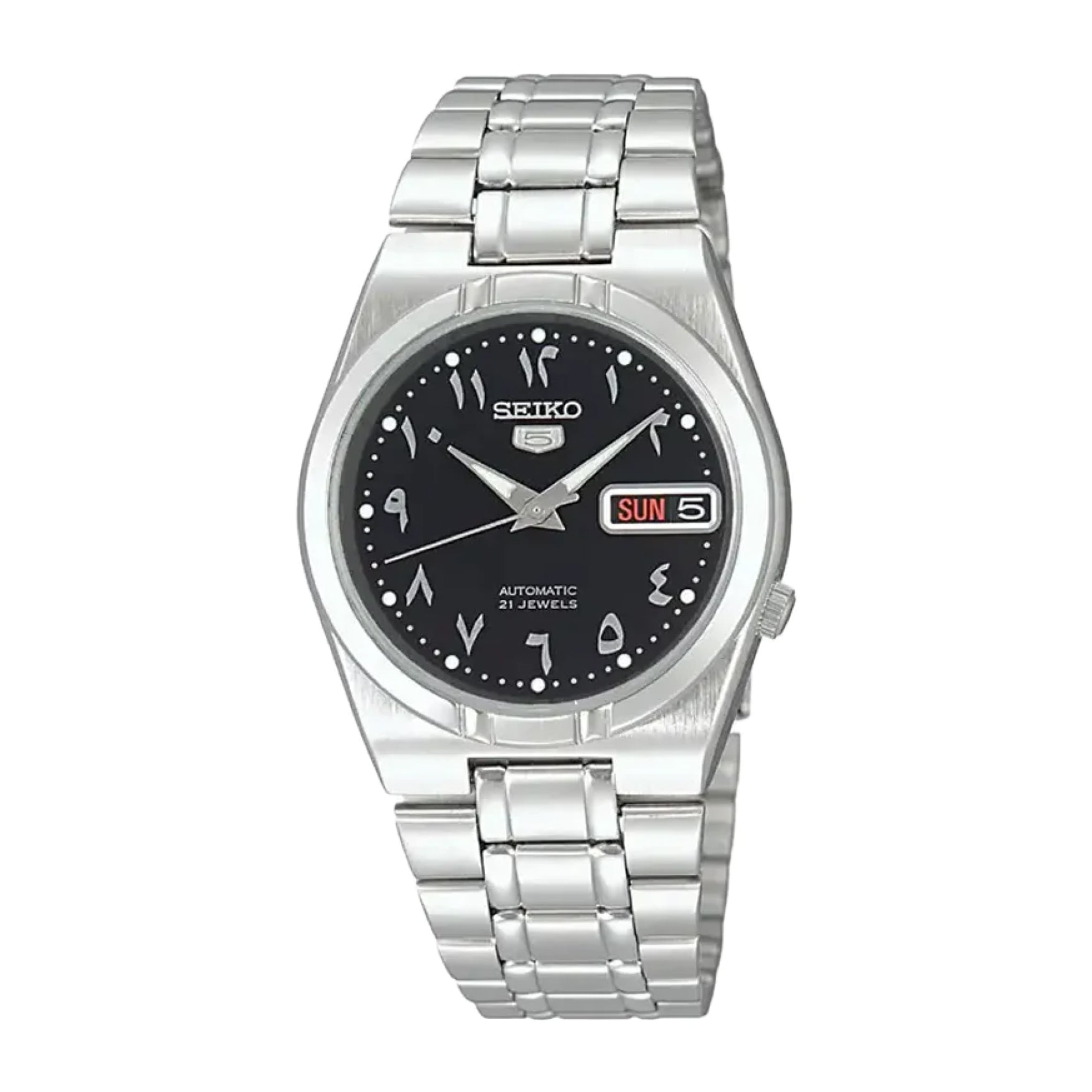 Order Seiko 5 Men's Automatic Black Dial Stainless Steel Watch Snk063j5 ...