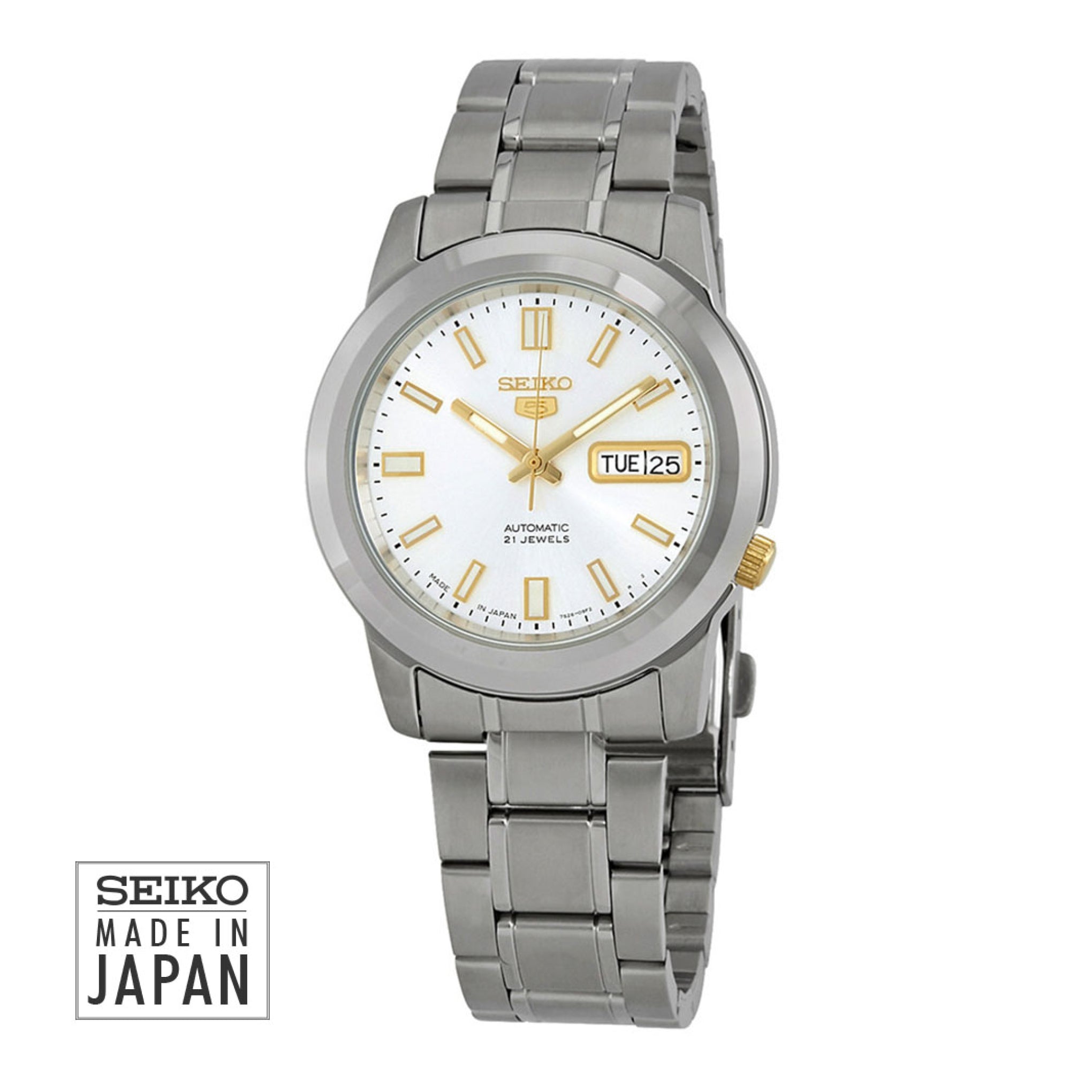 Order Seiko 5 Men's Automatic Silver Stainless Steel Band Watch ...