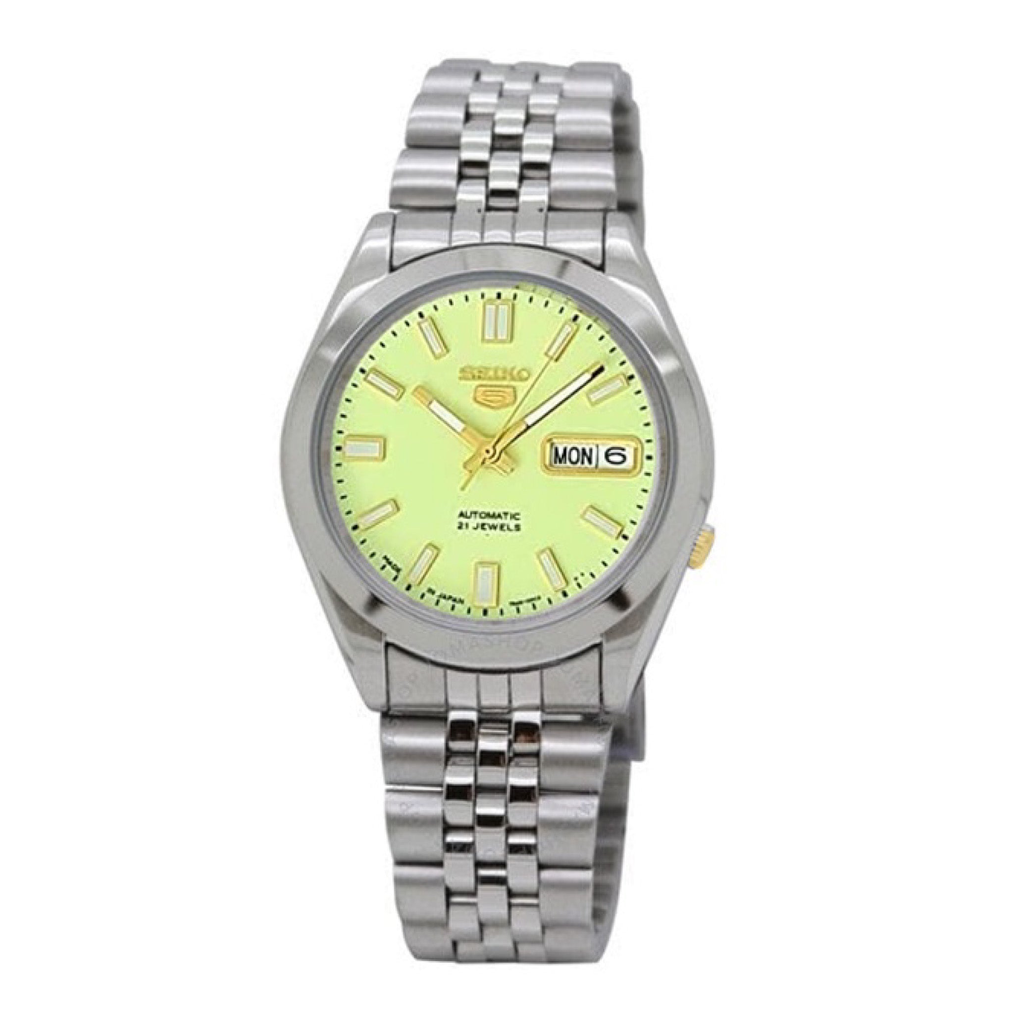 Order Seiko 5 Men's Jubilee Bracelet Automatic Luminous Dial Watch ...