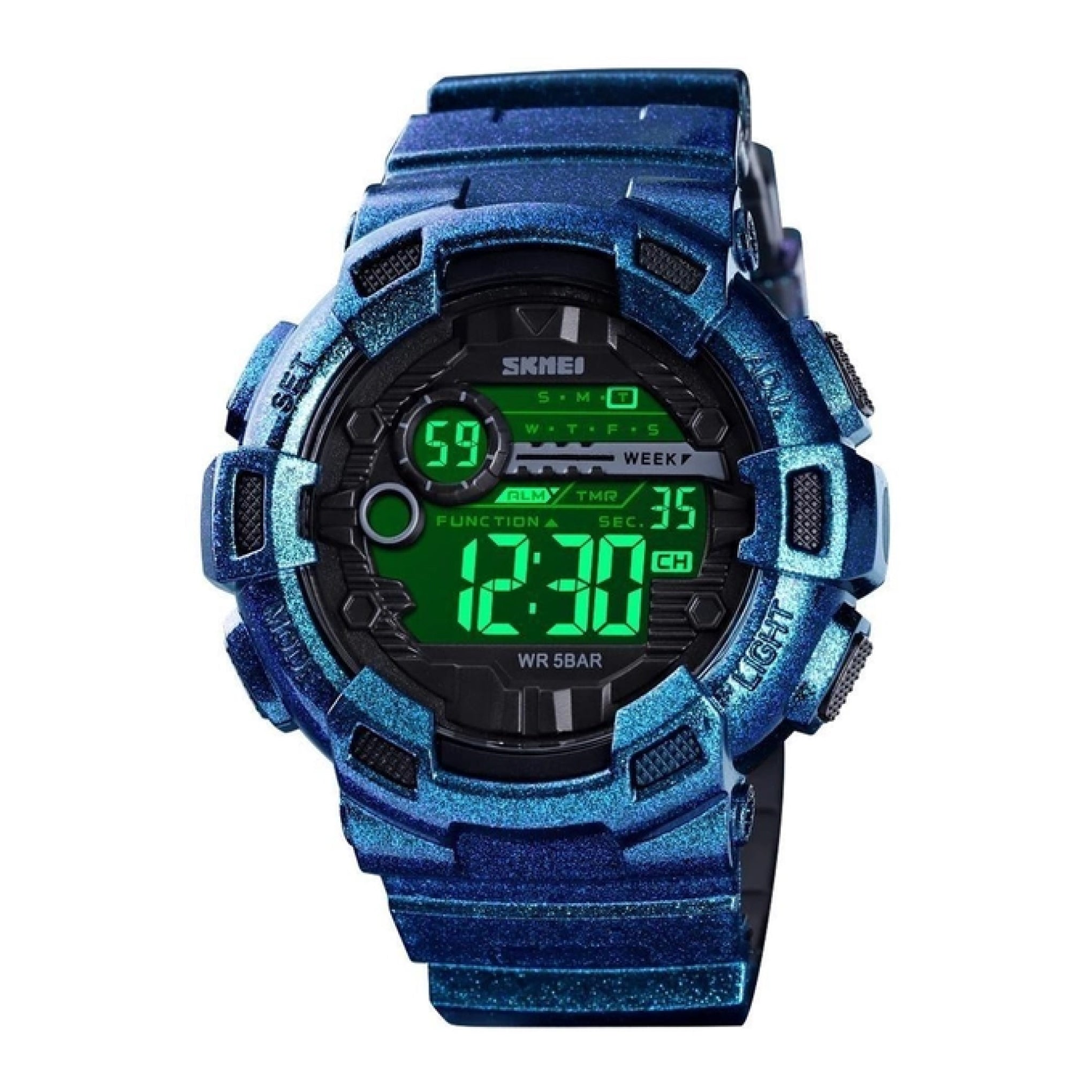 Order Skmei Men's Digital Quartz Gradient Blue Polyurethane Band Watch ...
