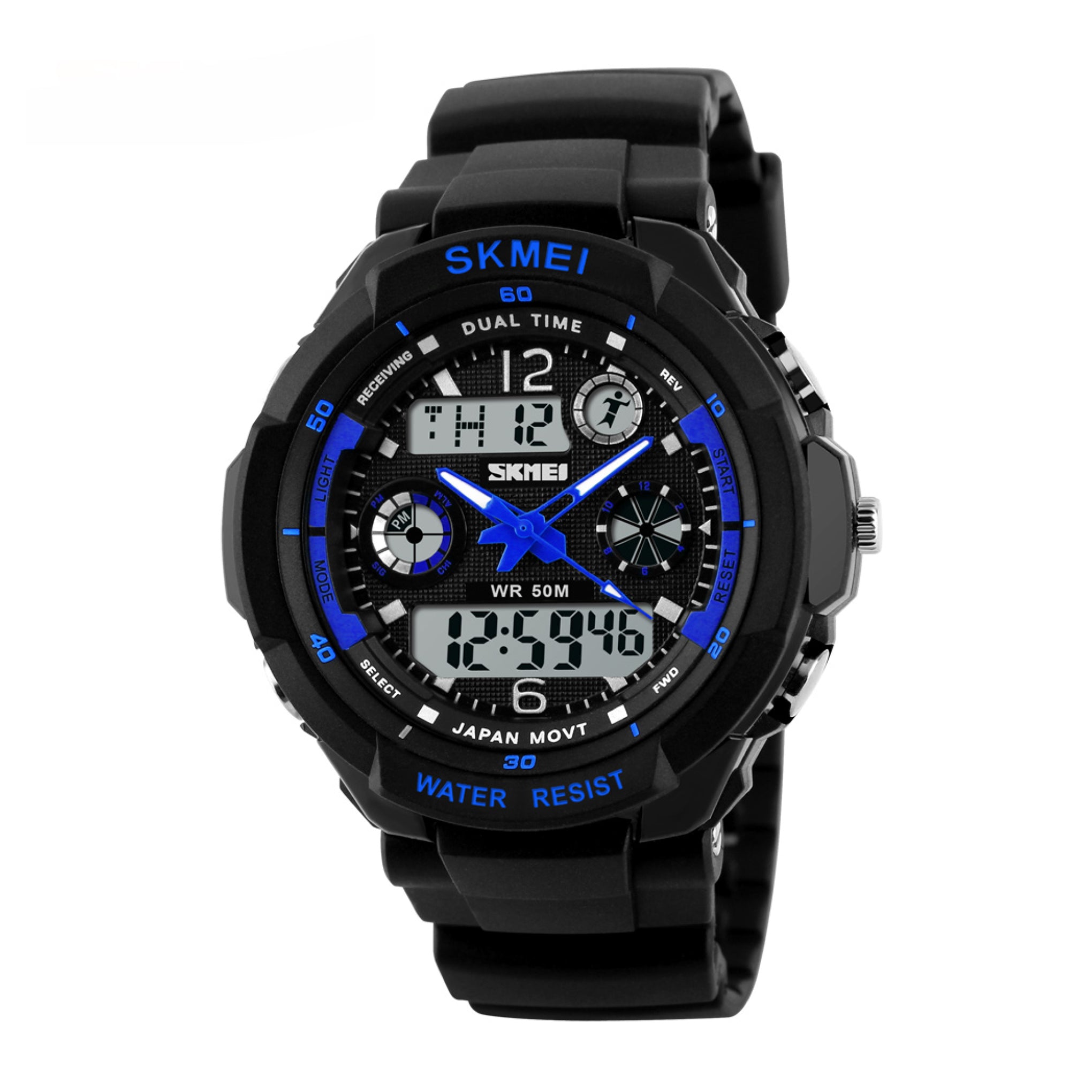 Order Skmei Men's Sports Dual Display Analogue And Digital Blue Watch ...