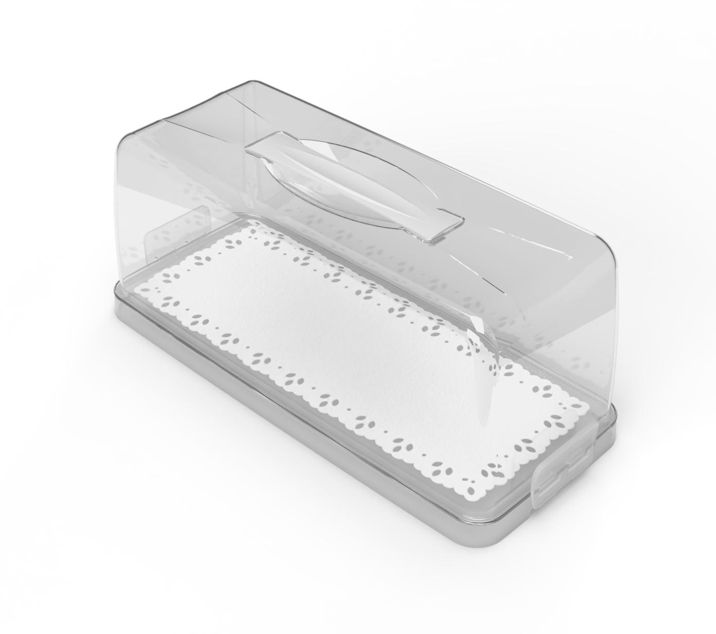 Order Snips Transparent & White Plumcake Keeper Transparent White PP ...