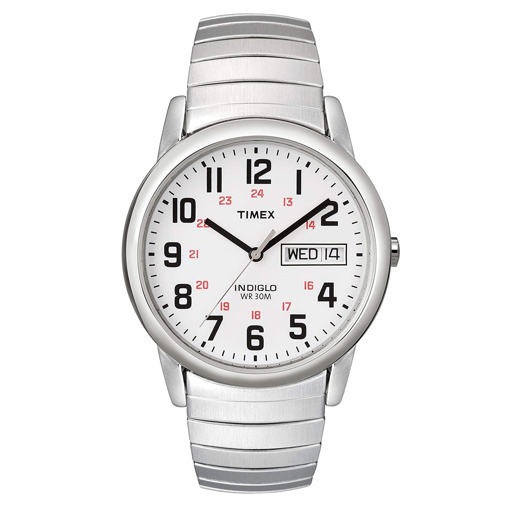 Order Timex T20461 Men's Easy Reader Day-Date Expansion Band With Indiglo Light Up Watch Dial ...