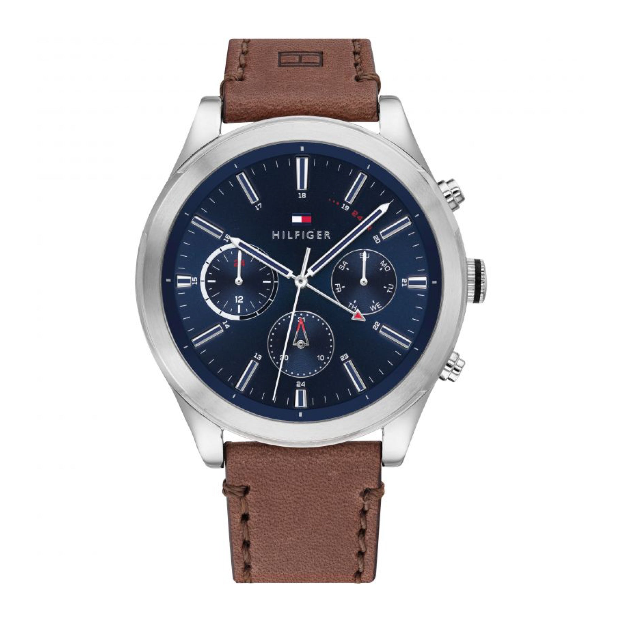 Order Tommy Hilfiger Ashton Men's Multi Dial Quartz Brown Leather Band ...