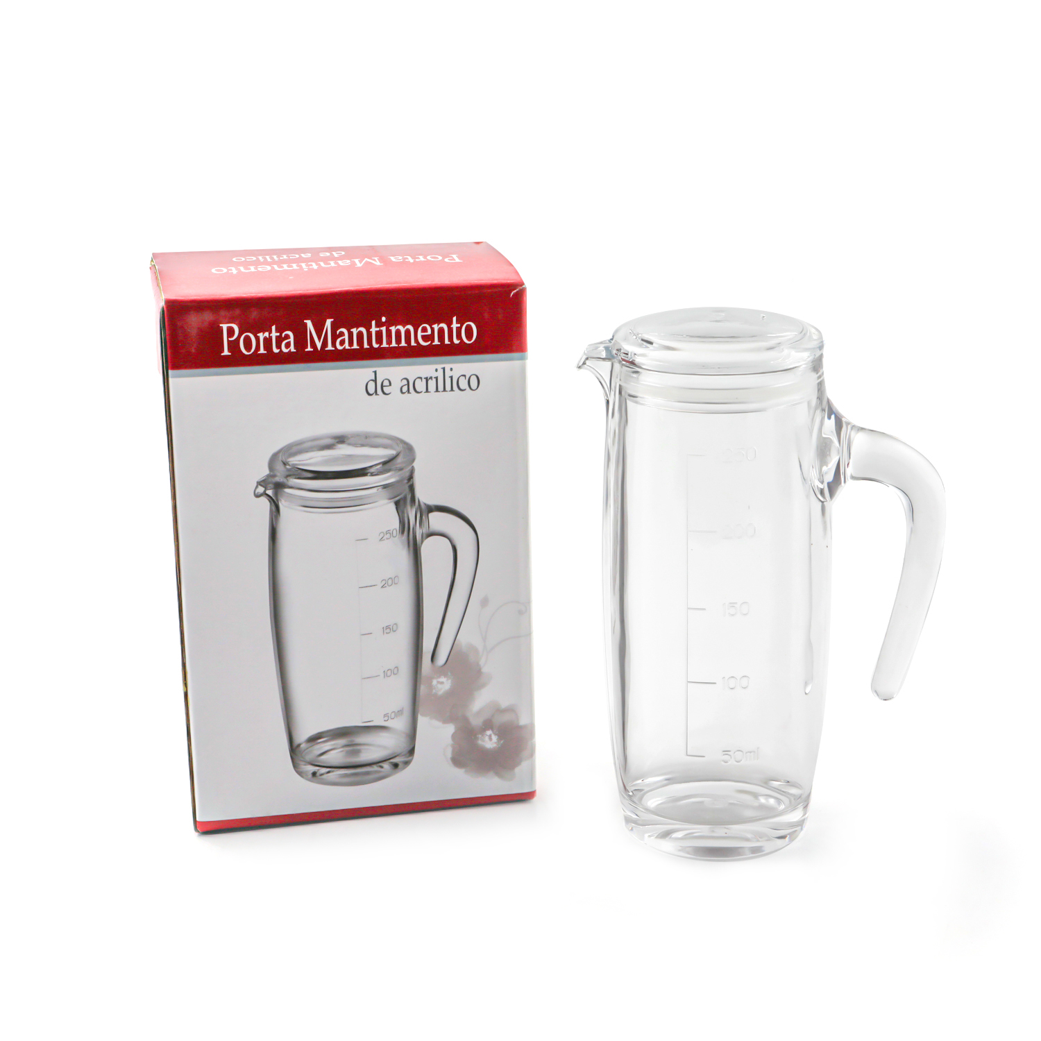 Order Transparent Acrylic Jug with Cover 250 ml Now! | Jomla.ae