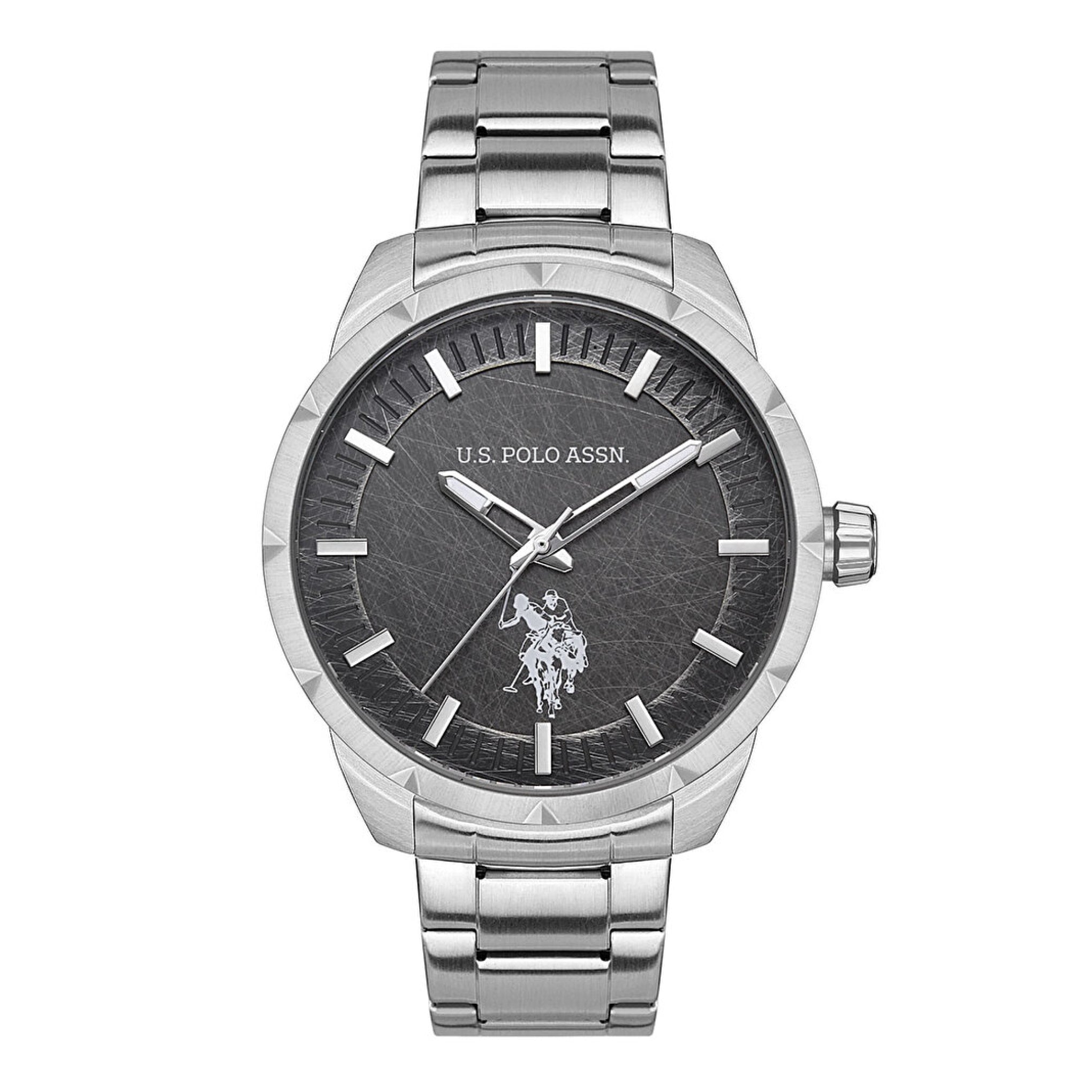 U.S. Polo Assn. Men's Analogue Silver Stainless Steel Watch Uspa1043-01 ...
