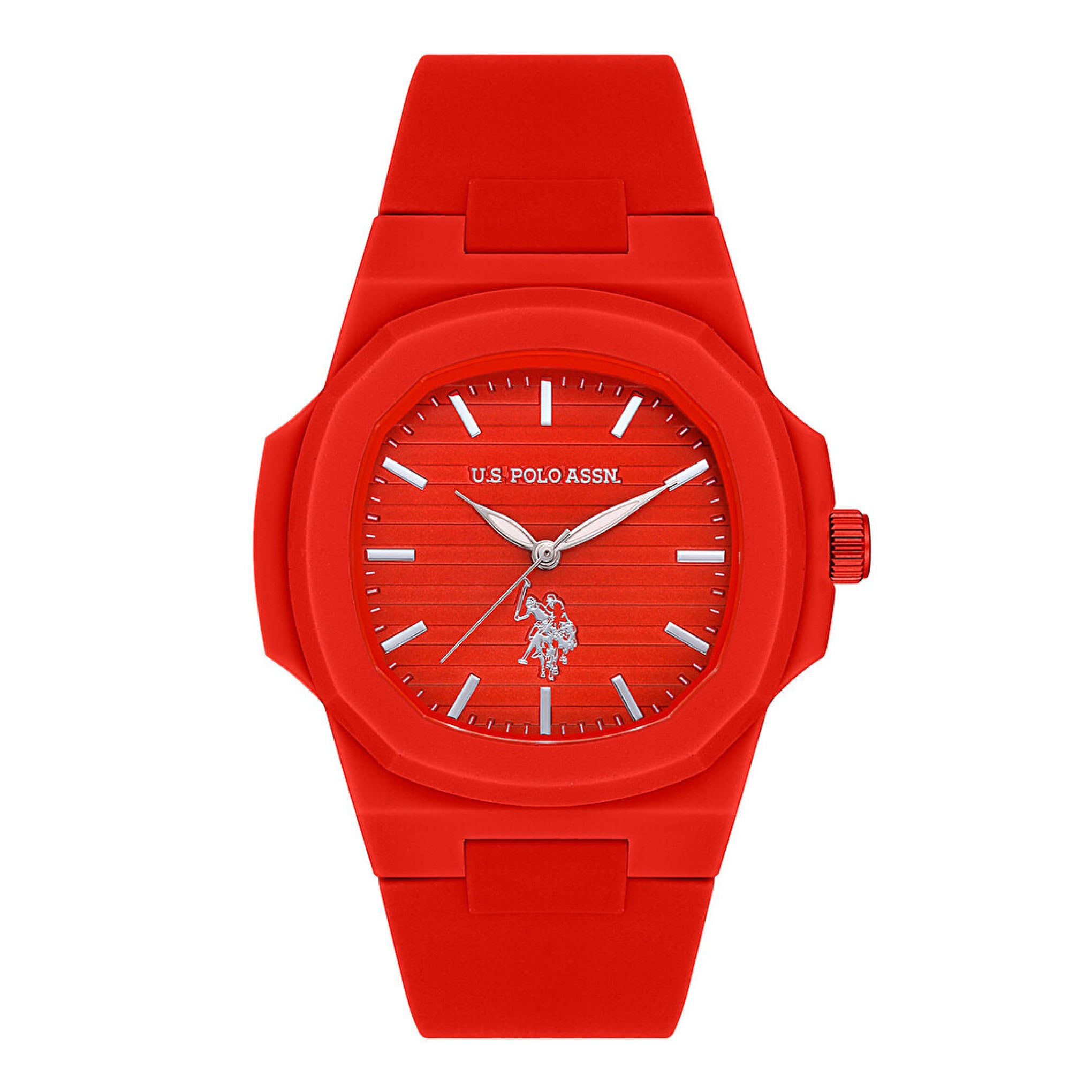 Order U.S. Polo Assn. Men's Red Silicone Band Watch Uspa1050-05 Now ...