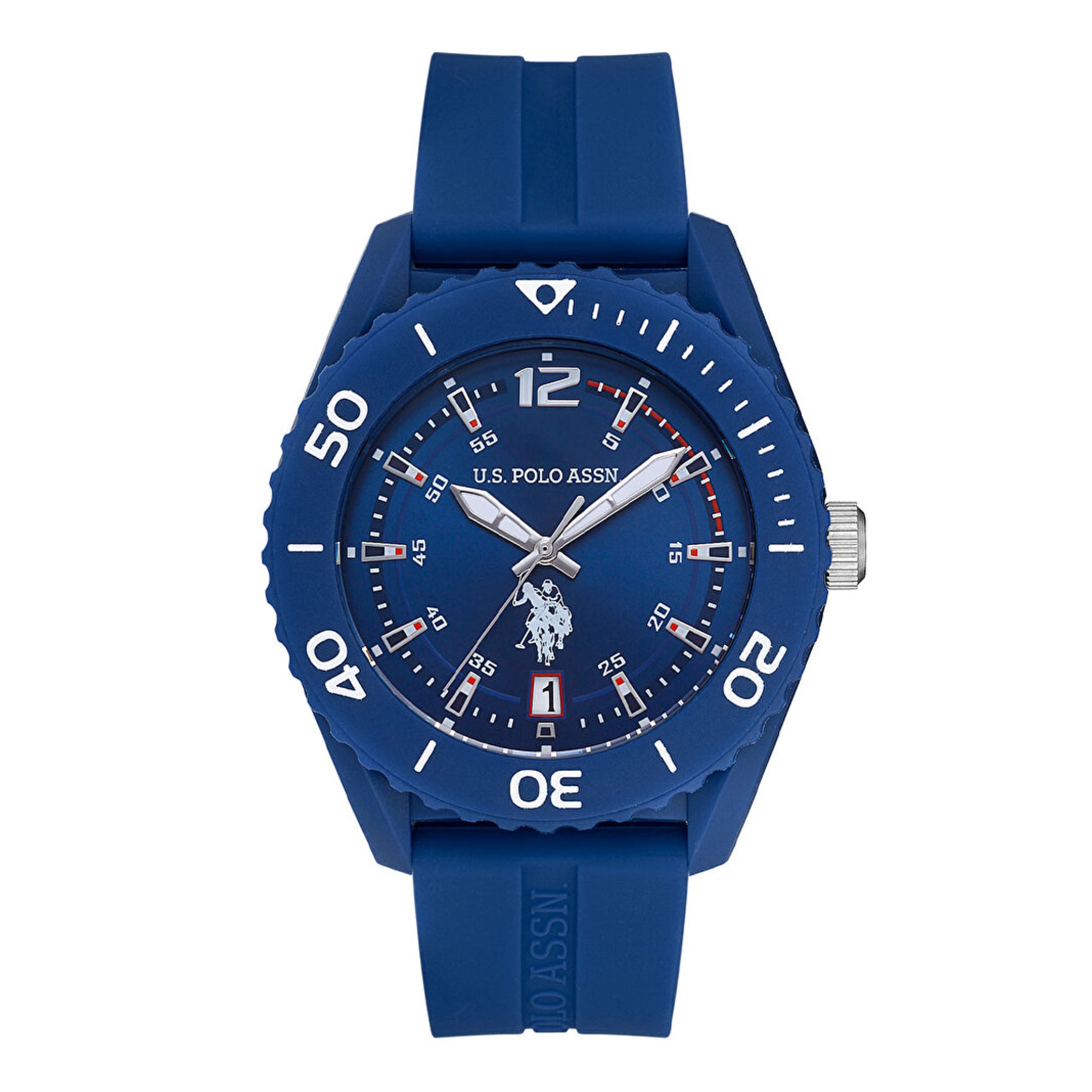 Order Us Polo Assn. Men's Quartz Blue Silicone Band Wristwatch Uspa4001 ...