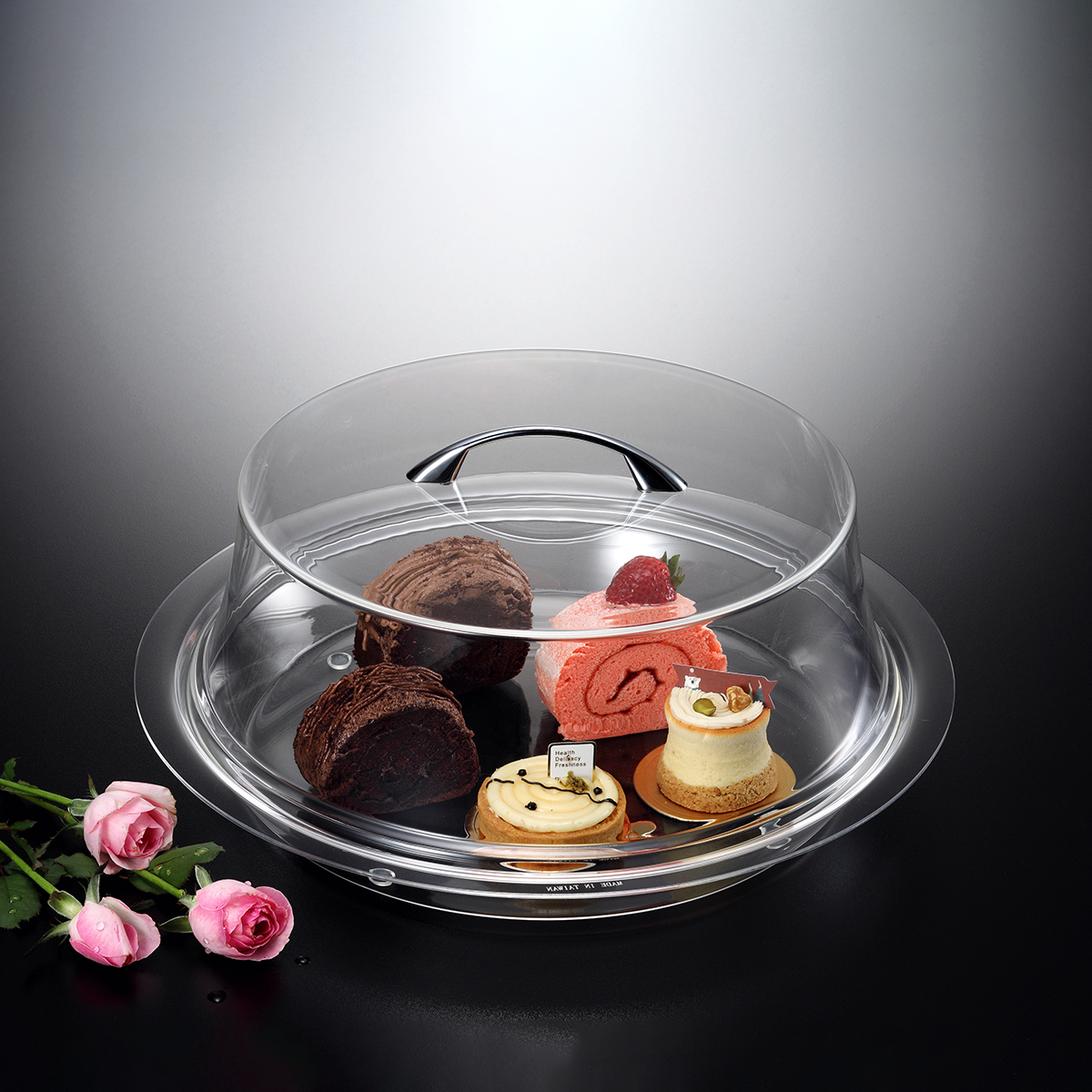 Order Vague Acrylic Cake Box Round 45 cm Transparent Acrylic Now ...