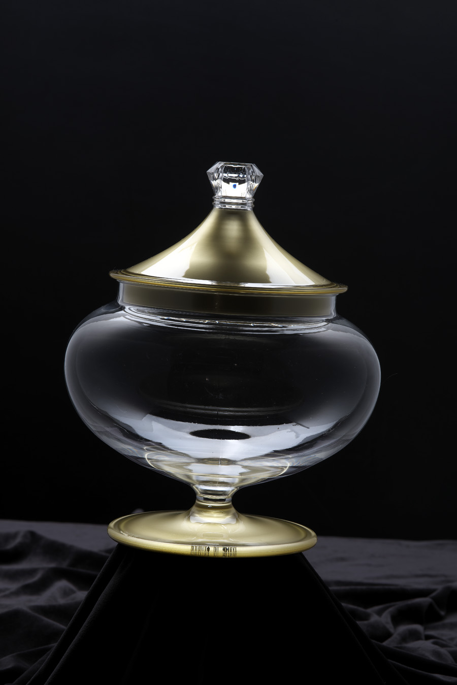 Order Vague Acrylic Crown Candy Box Large Golden Gold Transparent ...