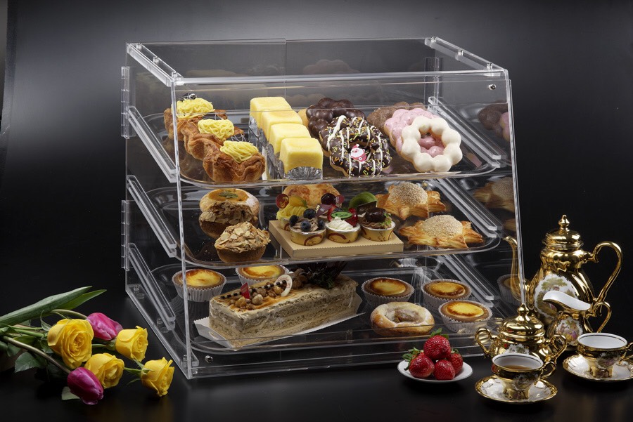 Order Vague Acrylic Pastry Box 3 Layers Transparent Acrylic Now! | Jomla.ae