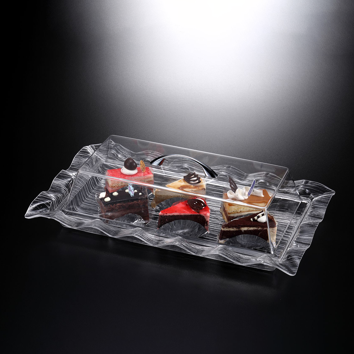 Order Vague Acrylic Rectangular Cake Box Clear 62 cm Transparent ...