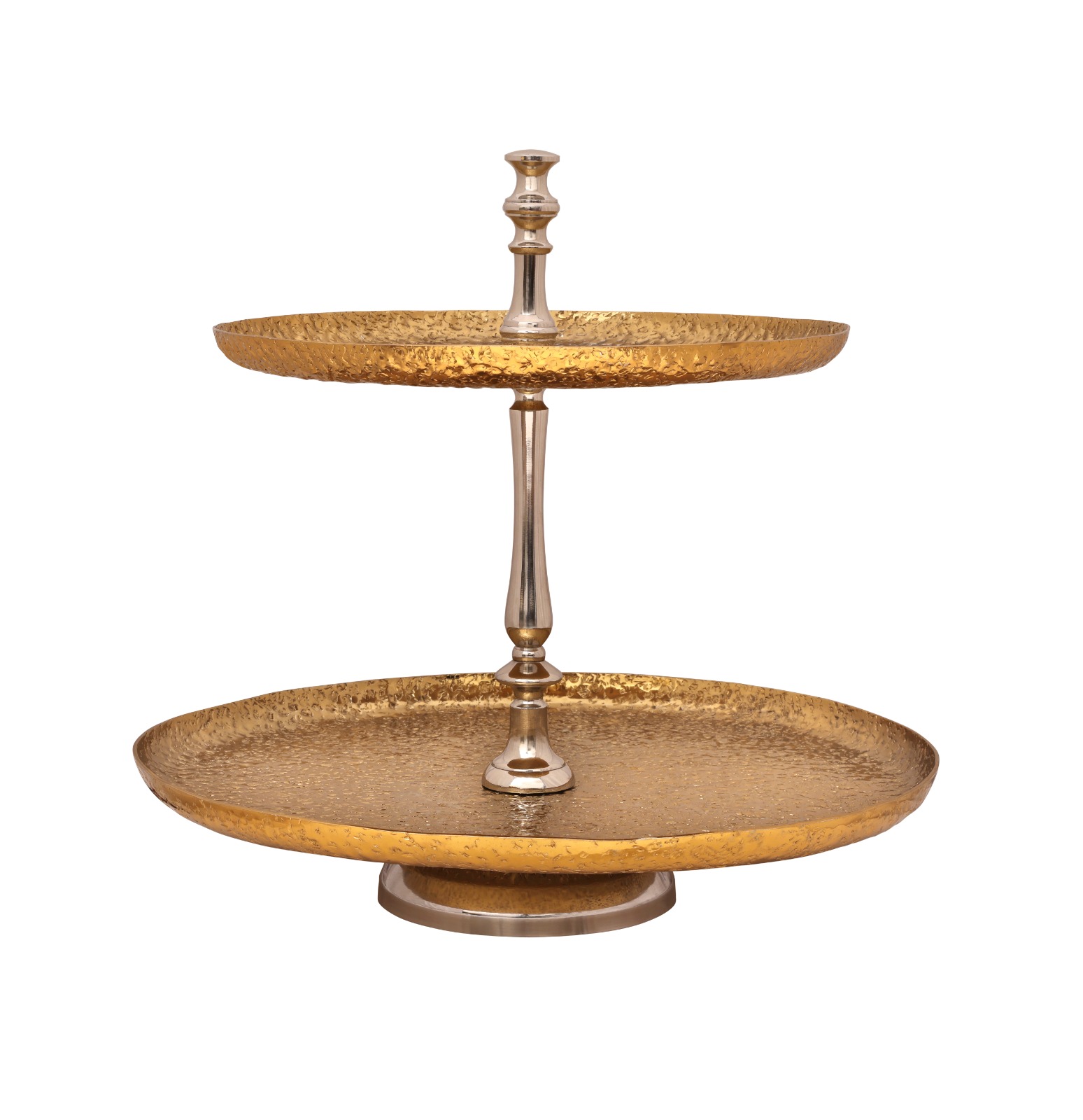 Order Vague Aluminium Round 2 Tier Stand with Stainless Steel Gold ...