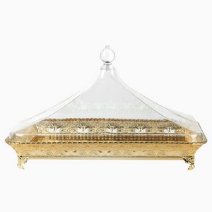 Order Vague Golden Rectangular Classic Steel Cake Server 50 cm Now ...