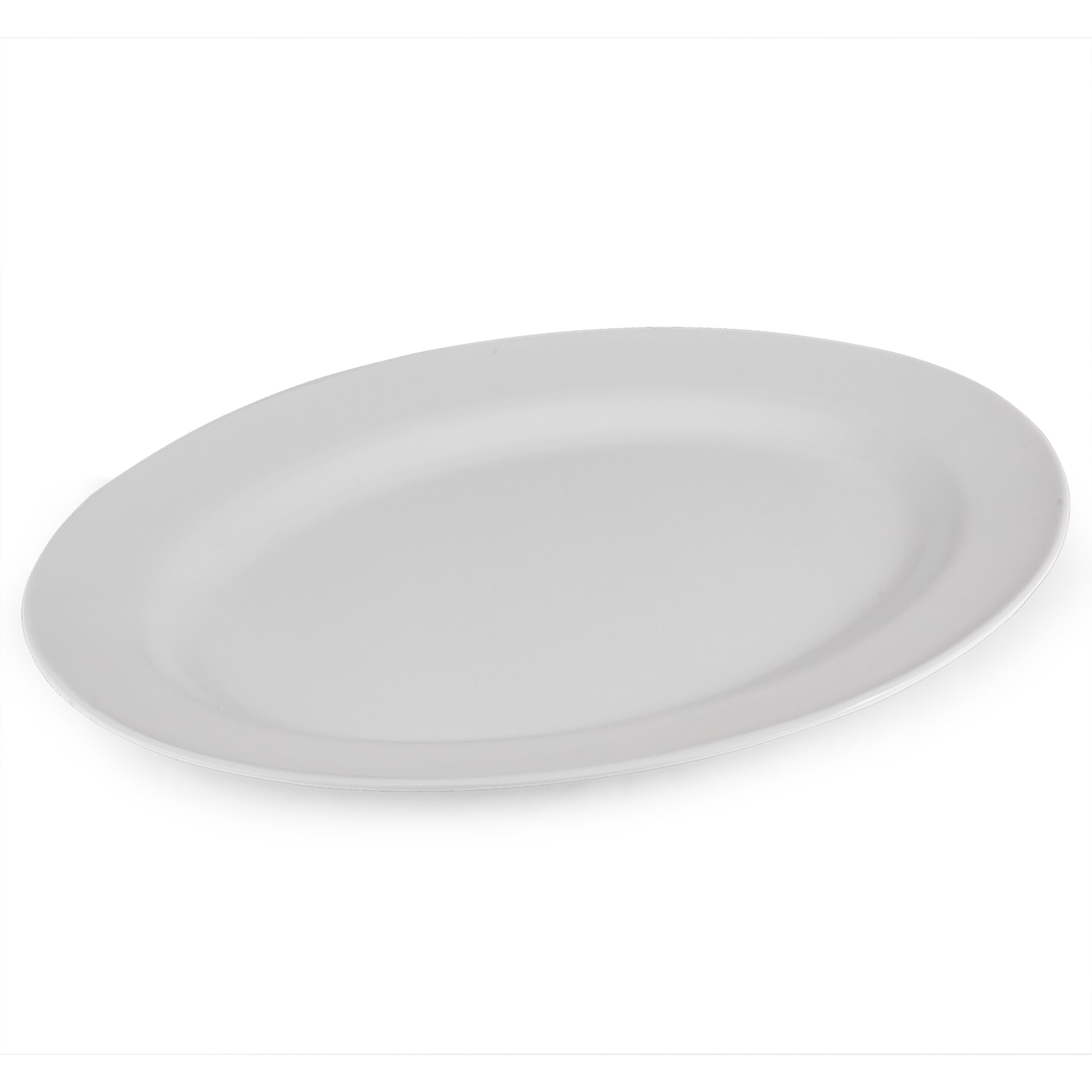 Vague Melamine Oval Plate 45.5 cm White Melamine | Jomla.ae