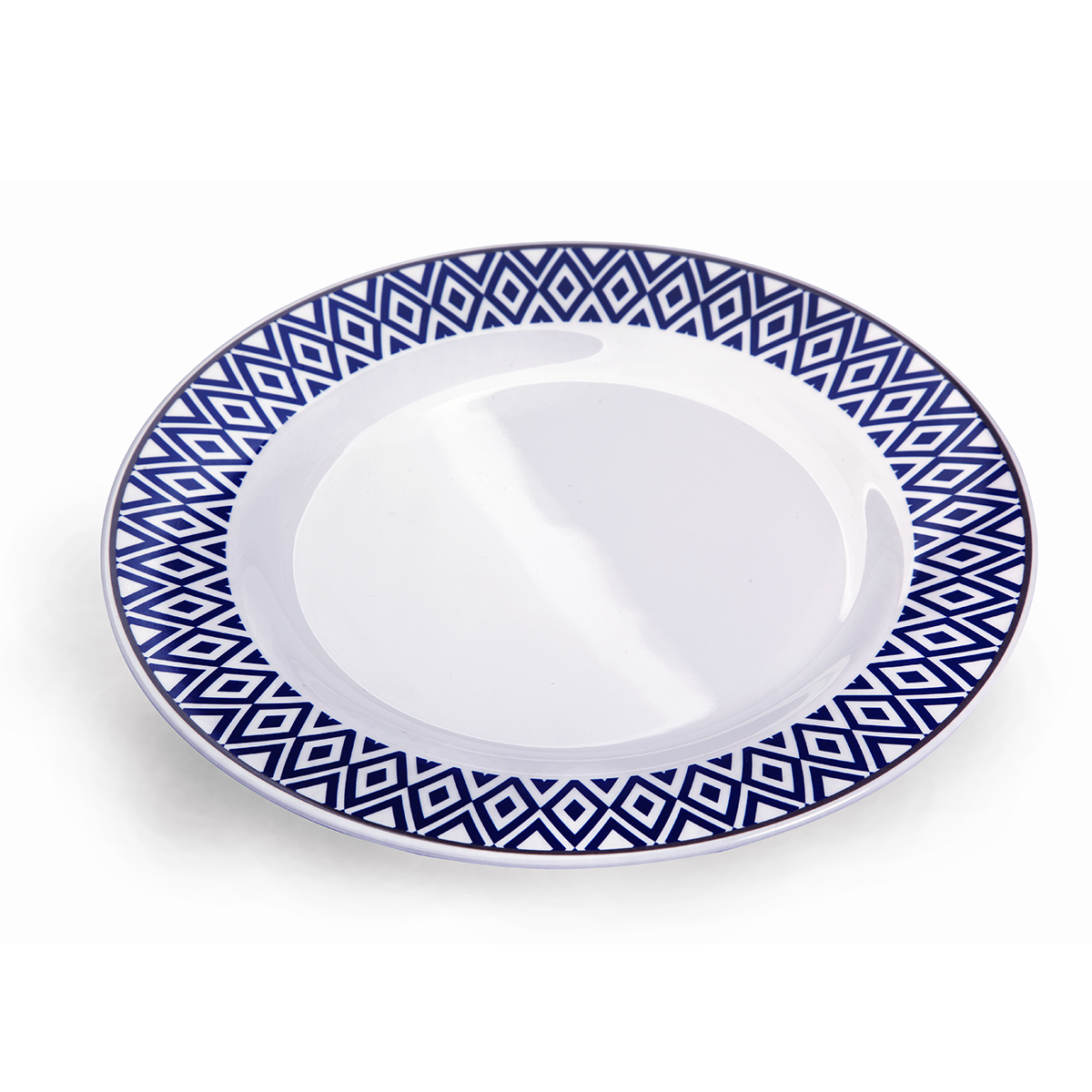 Order Vague Melamine Round Plate Blue 10" Blue White Melamine Now ...