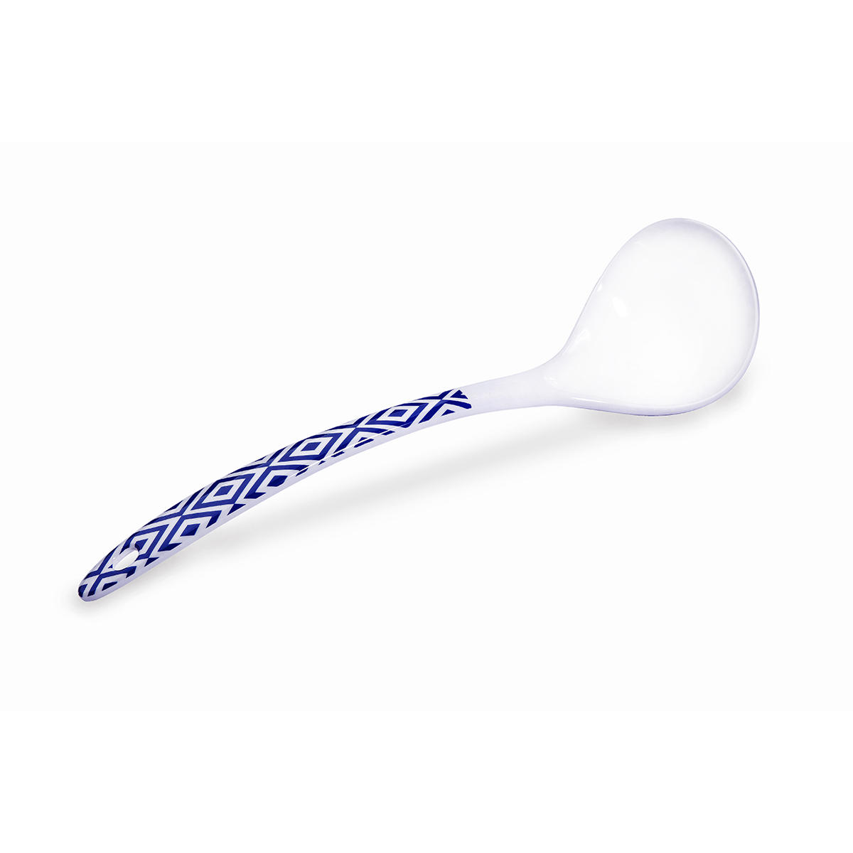 Order Vague Melamine Soup Ladle Blue Line 10.5" Blue White Melamine Now ...