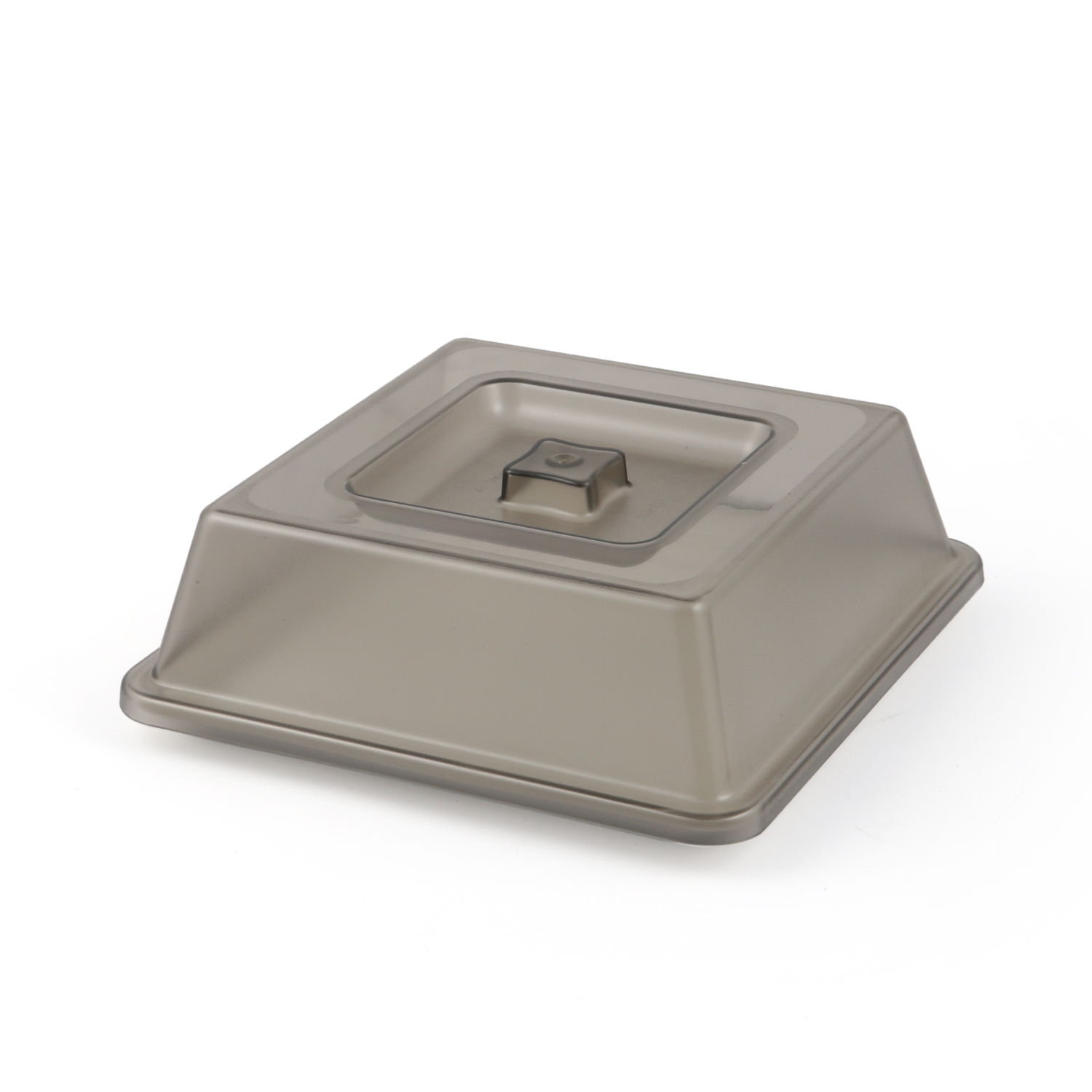 Vague Plastic Square Cover Smoke Color 18.7 cm Grey PC | Jomla.ae