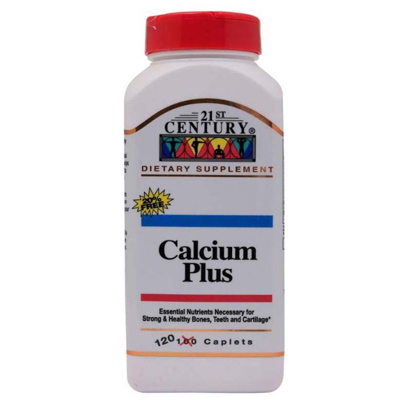 21st Century - Calcium Plus 120 Caplets | Jomla.ae