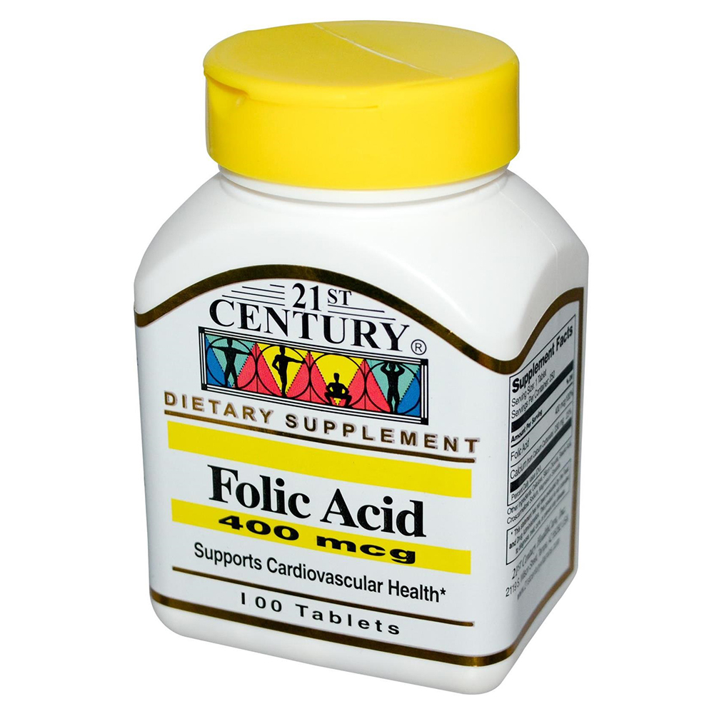 Order 21st Century - Folic Acid 400 mcg Tabs 100 Count Now! | Jomla.ae