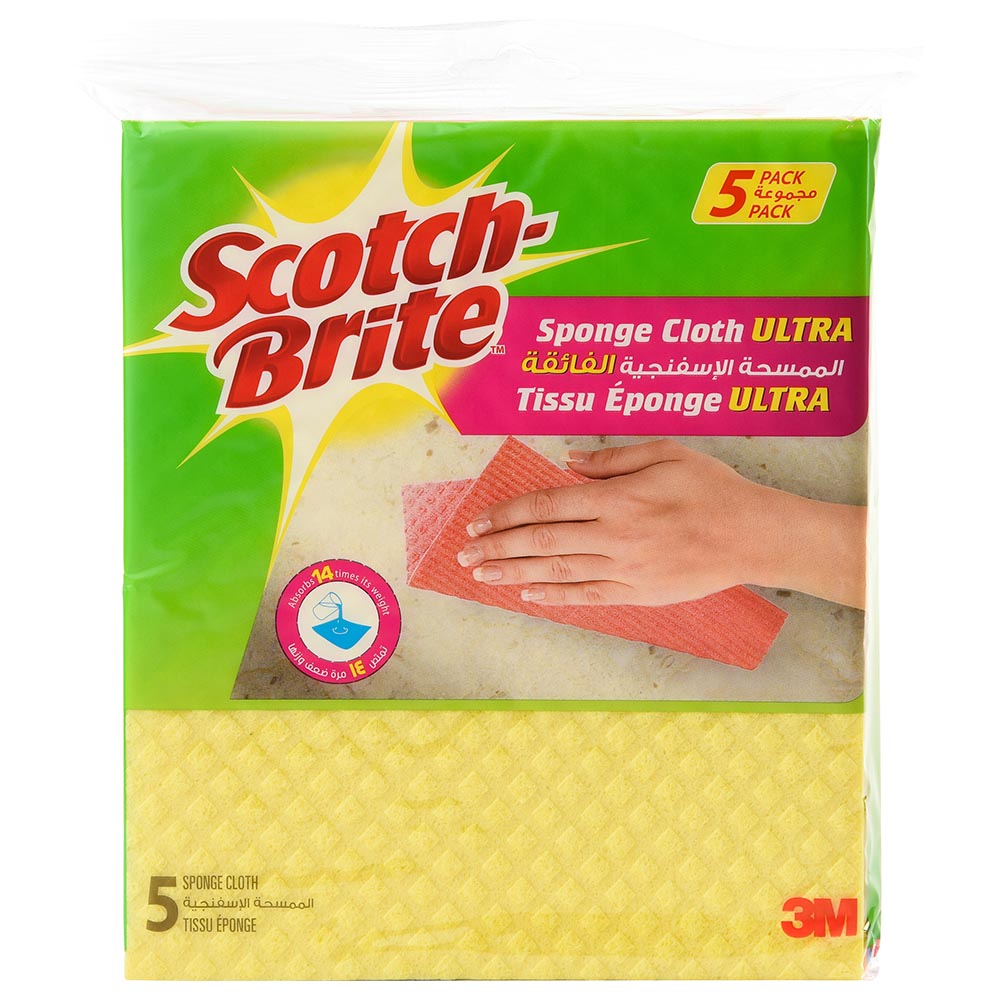 3M Scotch Brite - Sponge Cloth Ultra X 5 | Jomla.ae