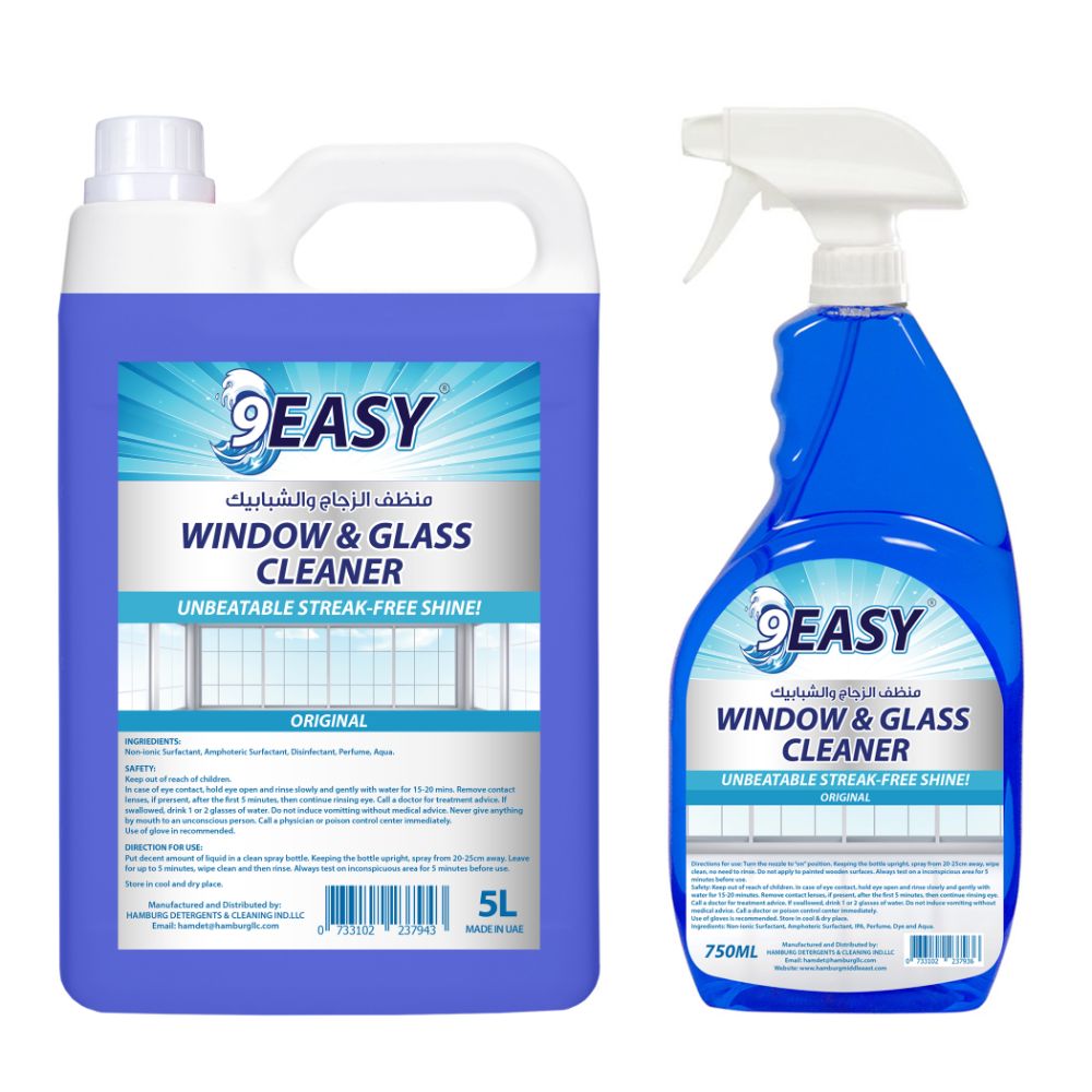 9EASY - Window Glass Cleaner 5L + 750ml | Jomla.ae