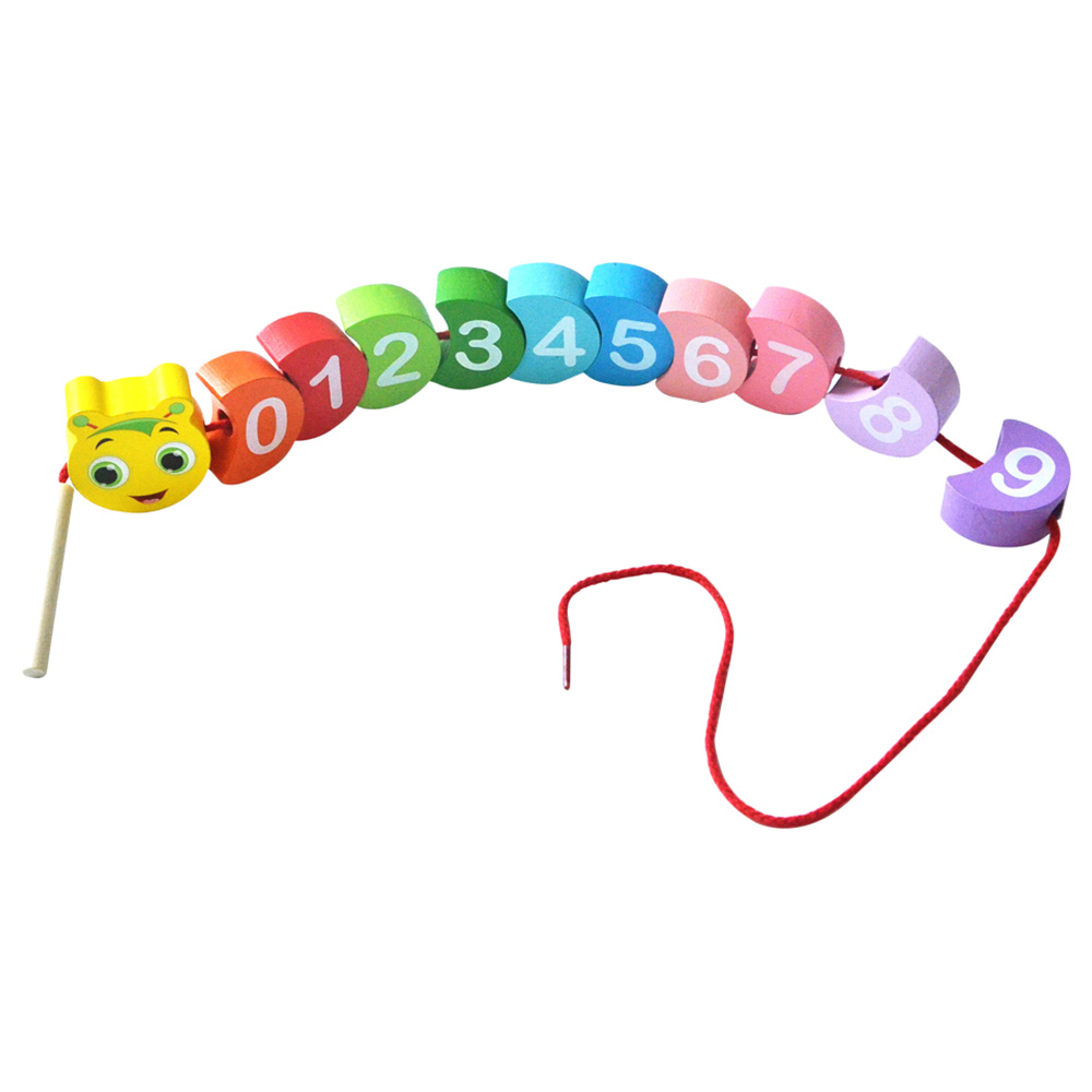 A Cool Toy - Wooden Lacing Beads - Numbers | Jomla.ae