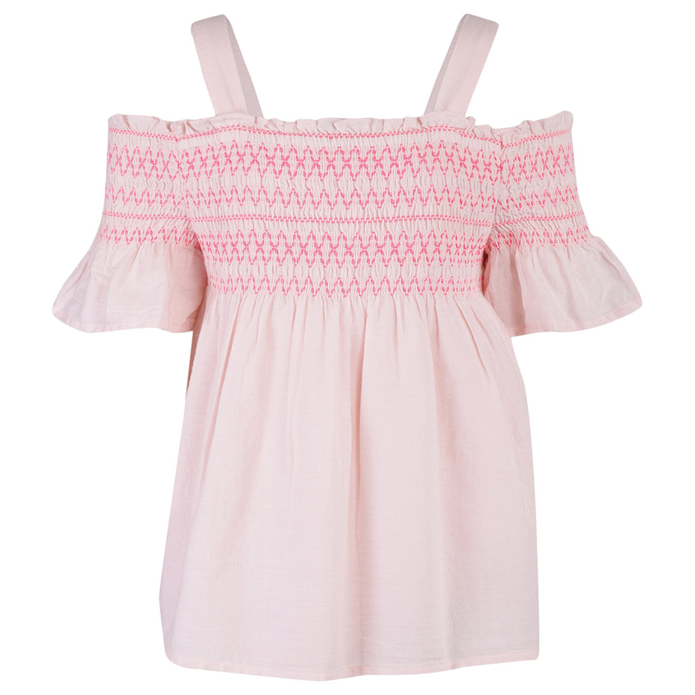 A Little Fable - Girls Smock Top - Peach | Jomla.ae